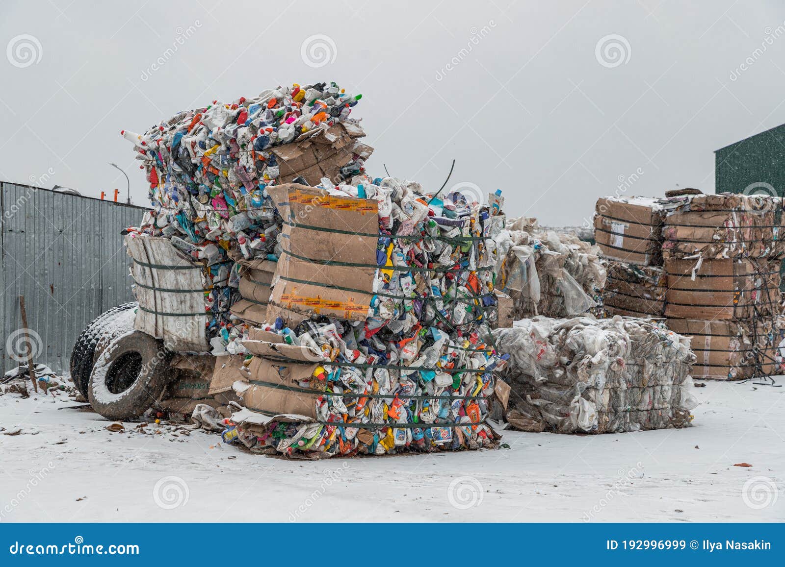 Izhevsk, Russia - 23 November 2019: Large Heap of Garbage Inside ...