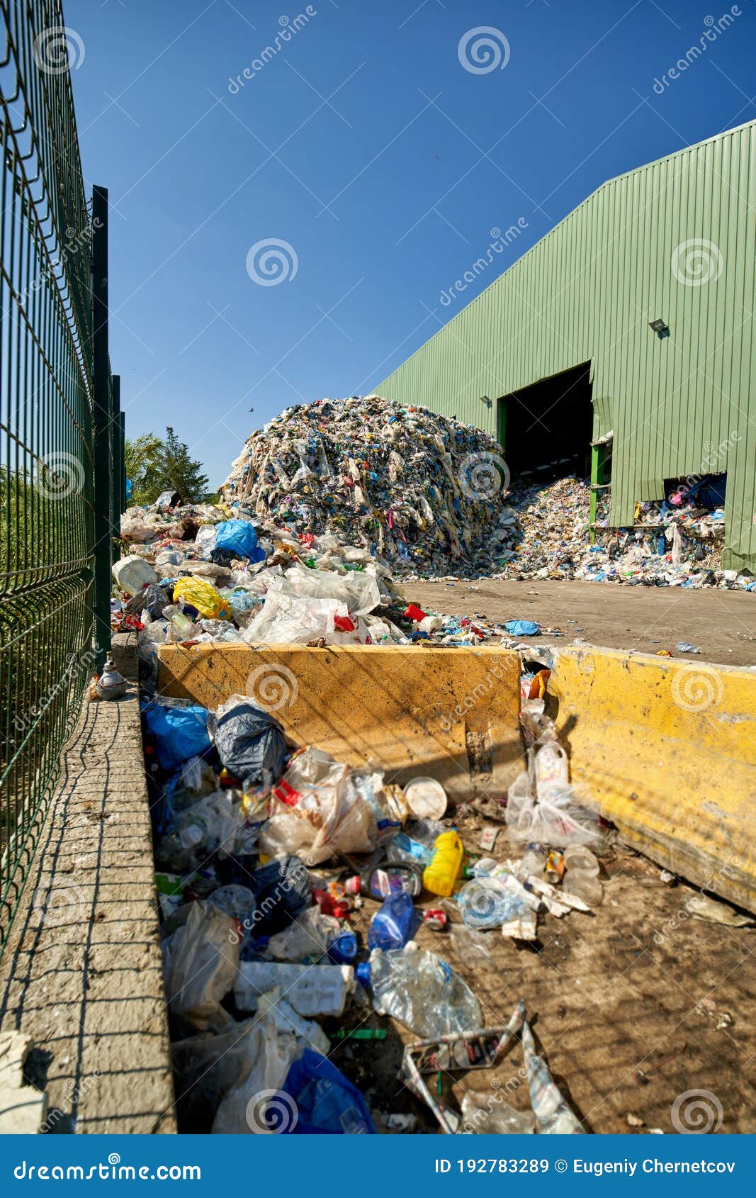 Large Heap of Garbage a Processing Plant Stock Image - Image of dump ...