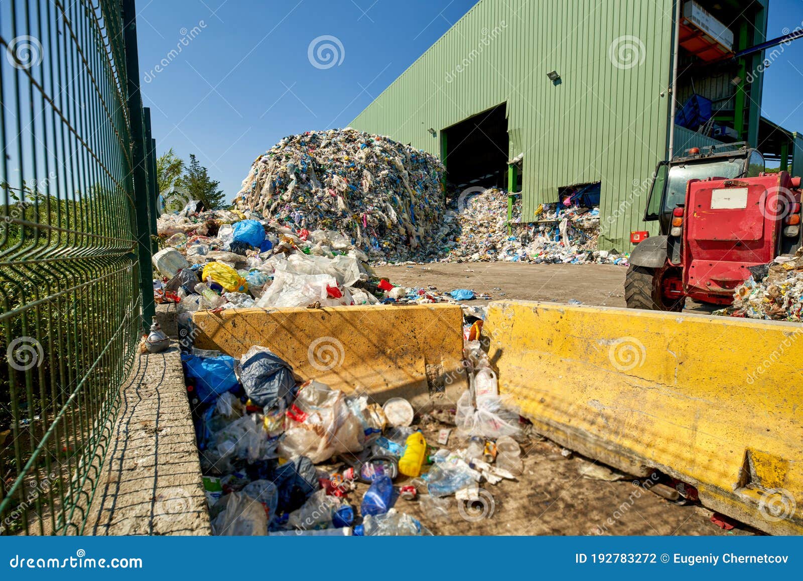 Large Heap of Garbage a Processing Plant Stock Photo - Image of dirty ...