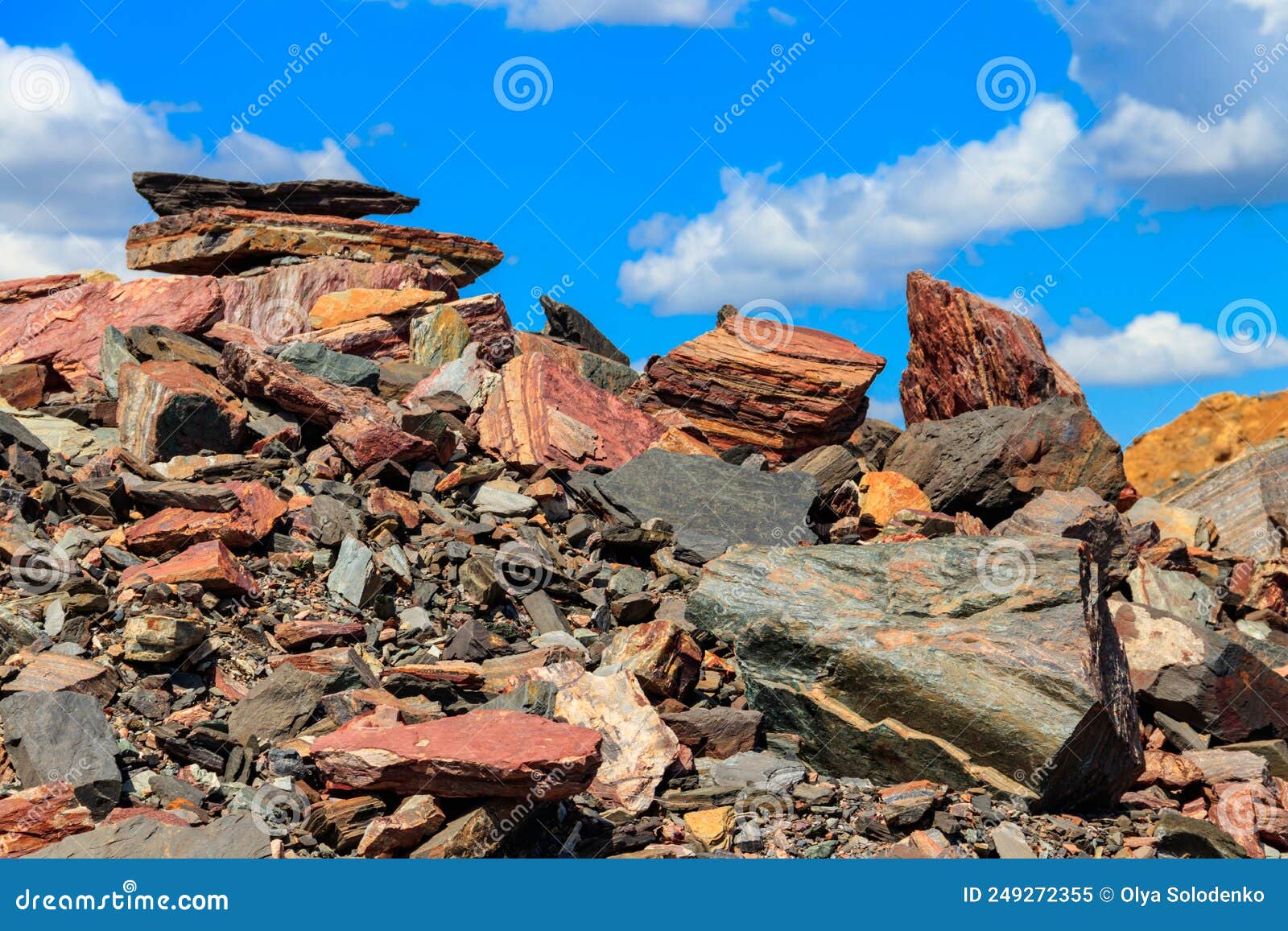 Large Heap of Stones Near the Iron Ore Quarry Stock Image - Image of ...