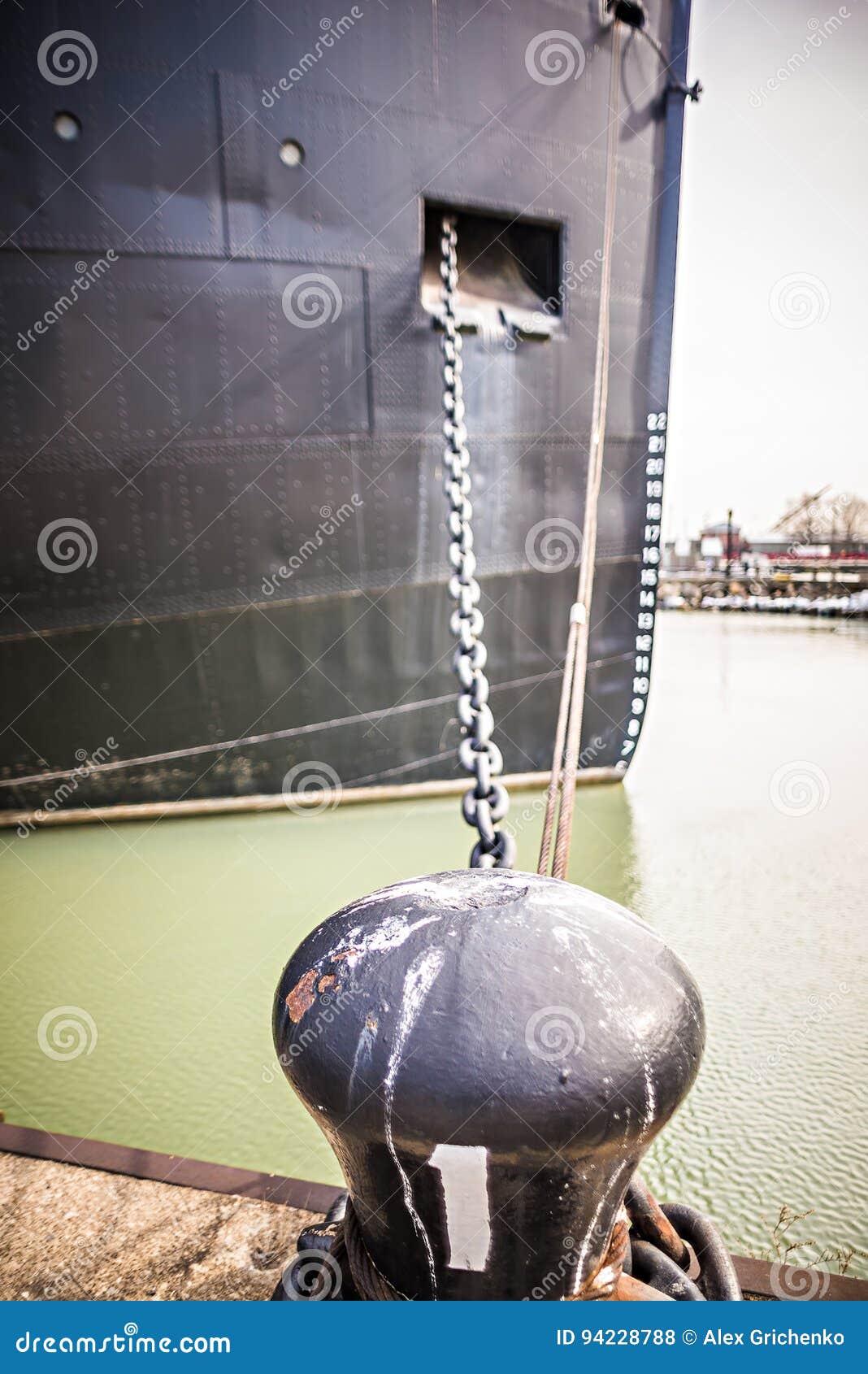 Large and Heavy Anchor Chain of a Huge Ship Stock Photo - Image of huge ...
