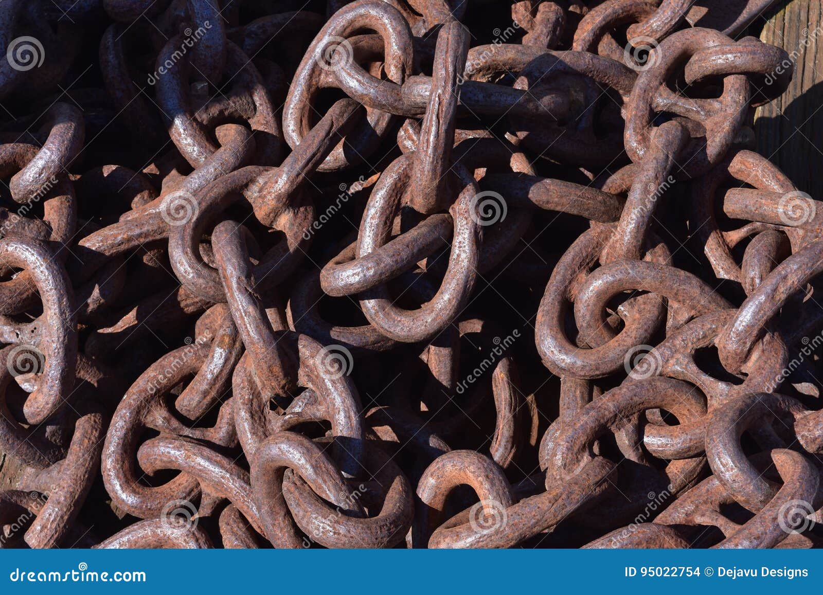 Large Heavy Link Chain with Lots of Corrosion and Rust Stock Photo ...