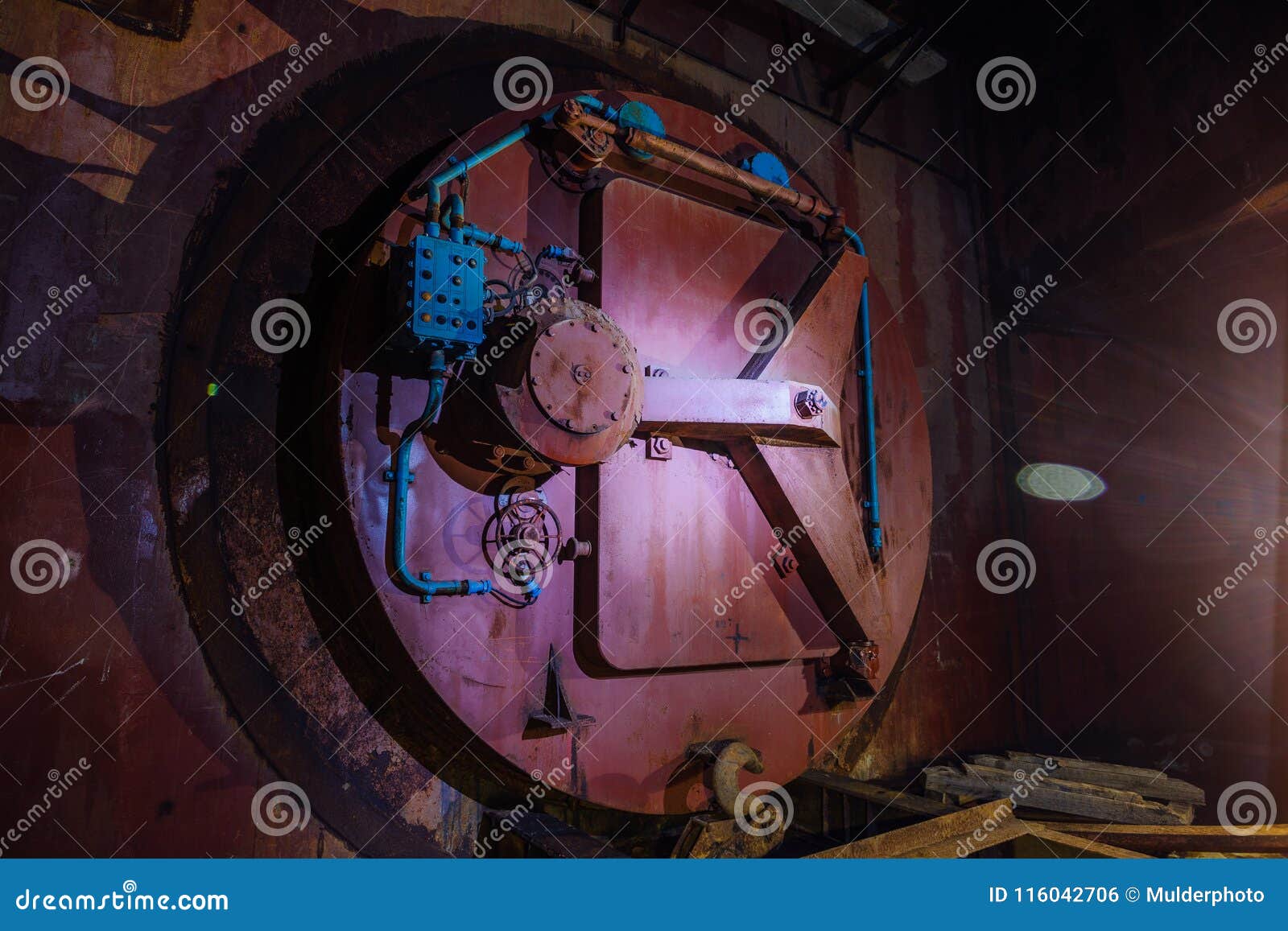 Large Hermetic Metal Armored Door, Entrance Of Abandoned Soviet ...