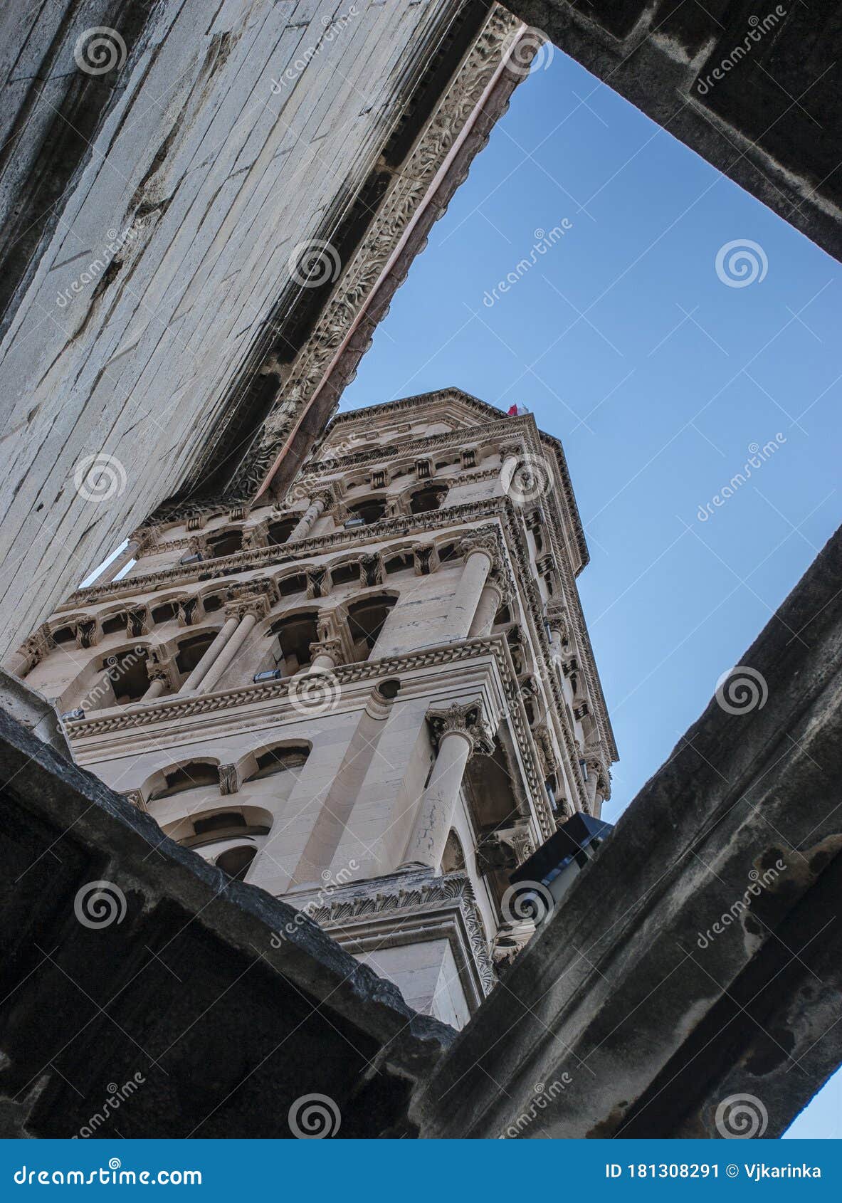Large high baroque tower. stock image. Image of beautiful - 181308291