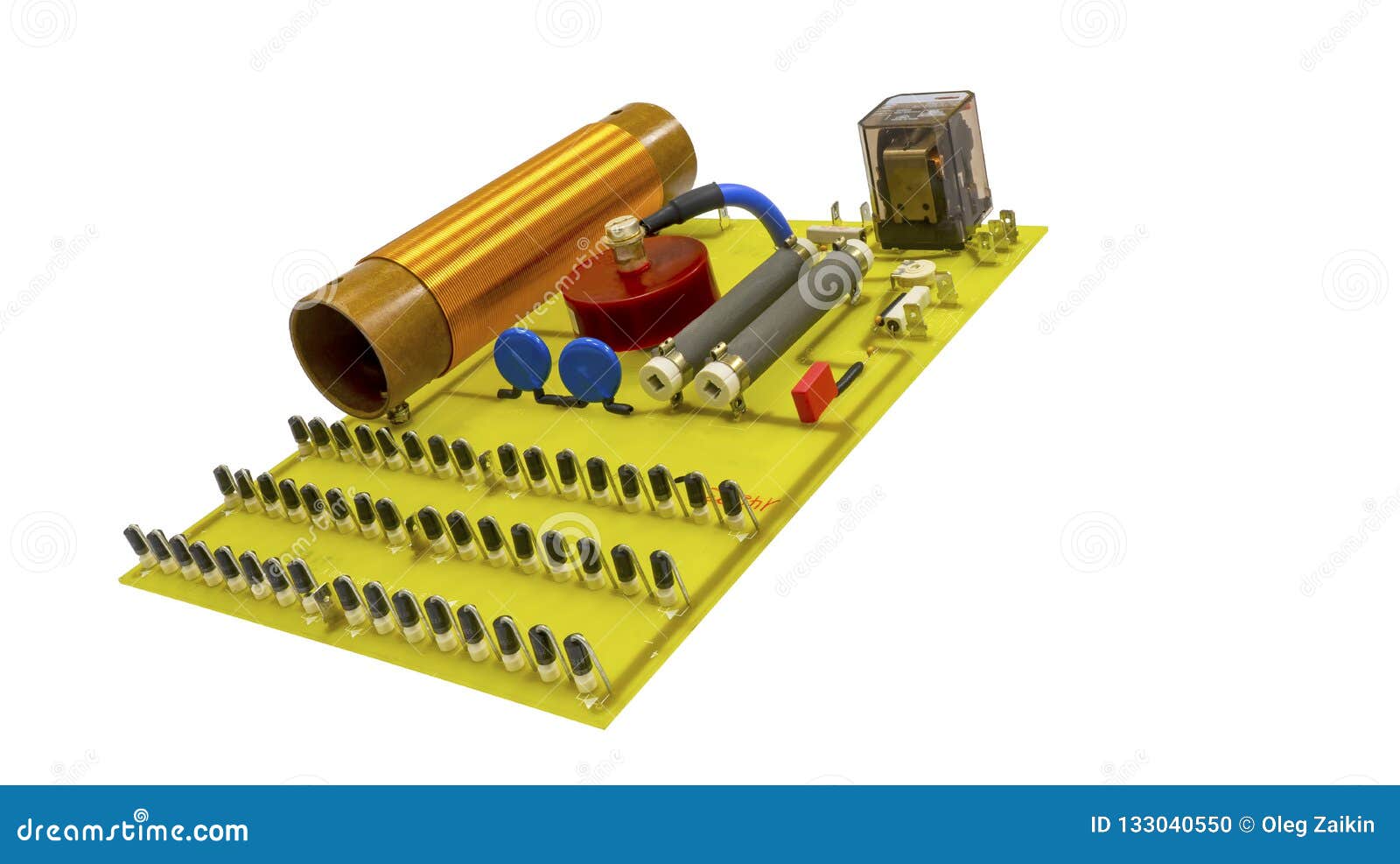 Large High-voltage Electrical Board with Radio Elements Stock Photo ...