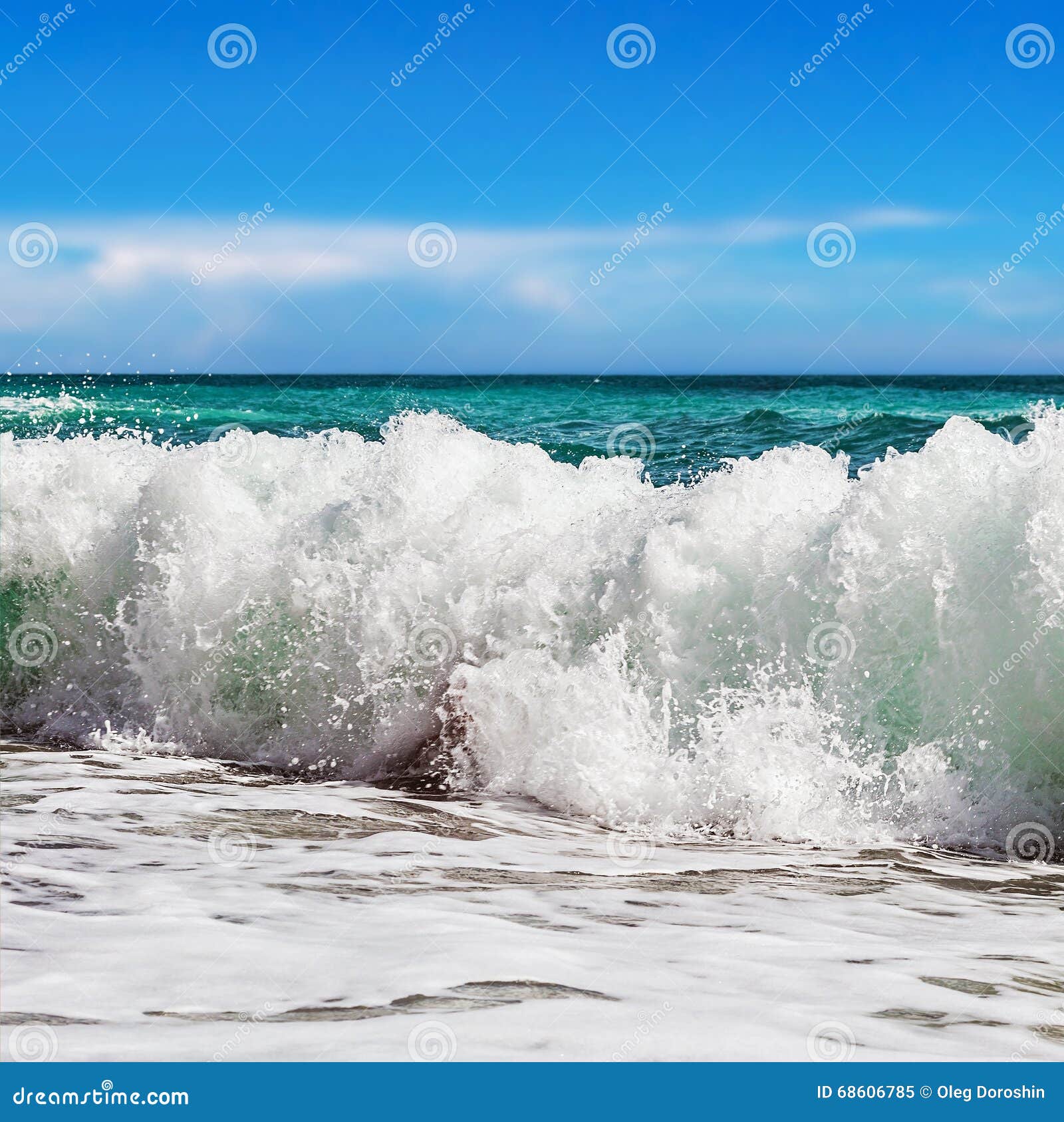 Large high wave on Sea stock image. Image of scenic, epic - 68606785