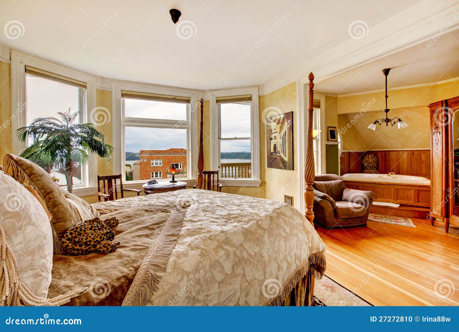 Large Historical Inn Room Interior Bedroom Stock Photo - Image of house ...