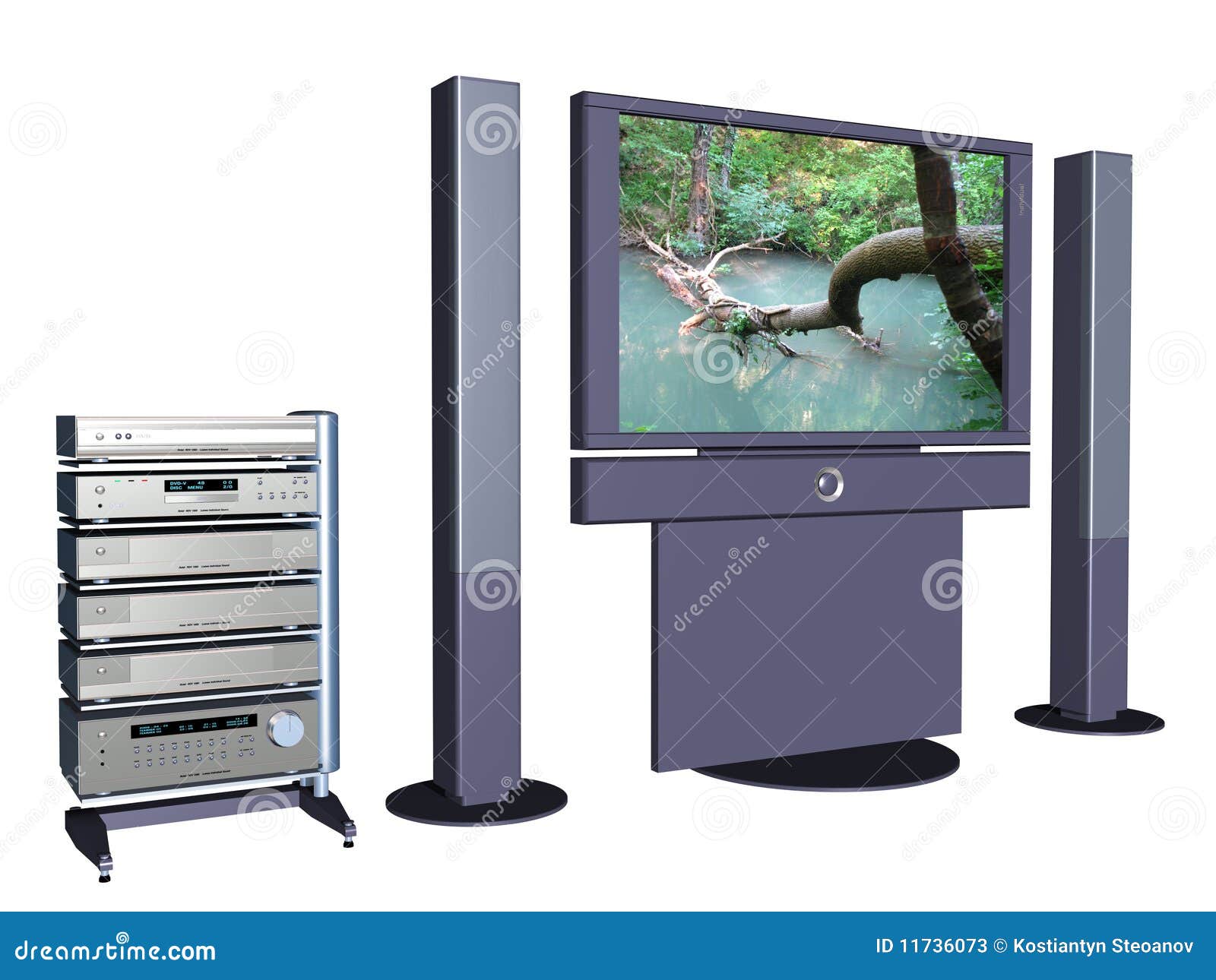 Large Home Plasma Televisional Screen 4. Stock Illustration ...