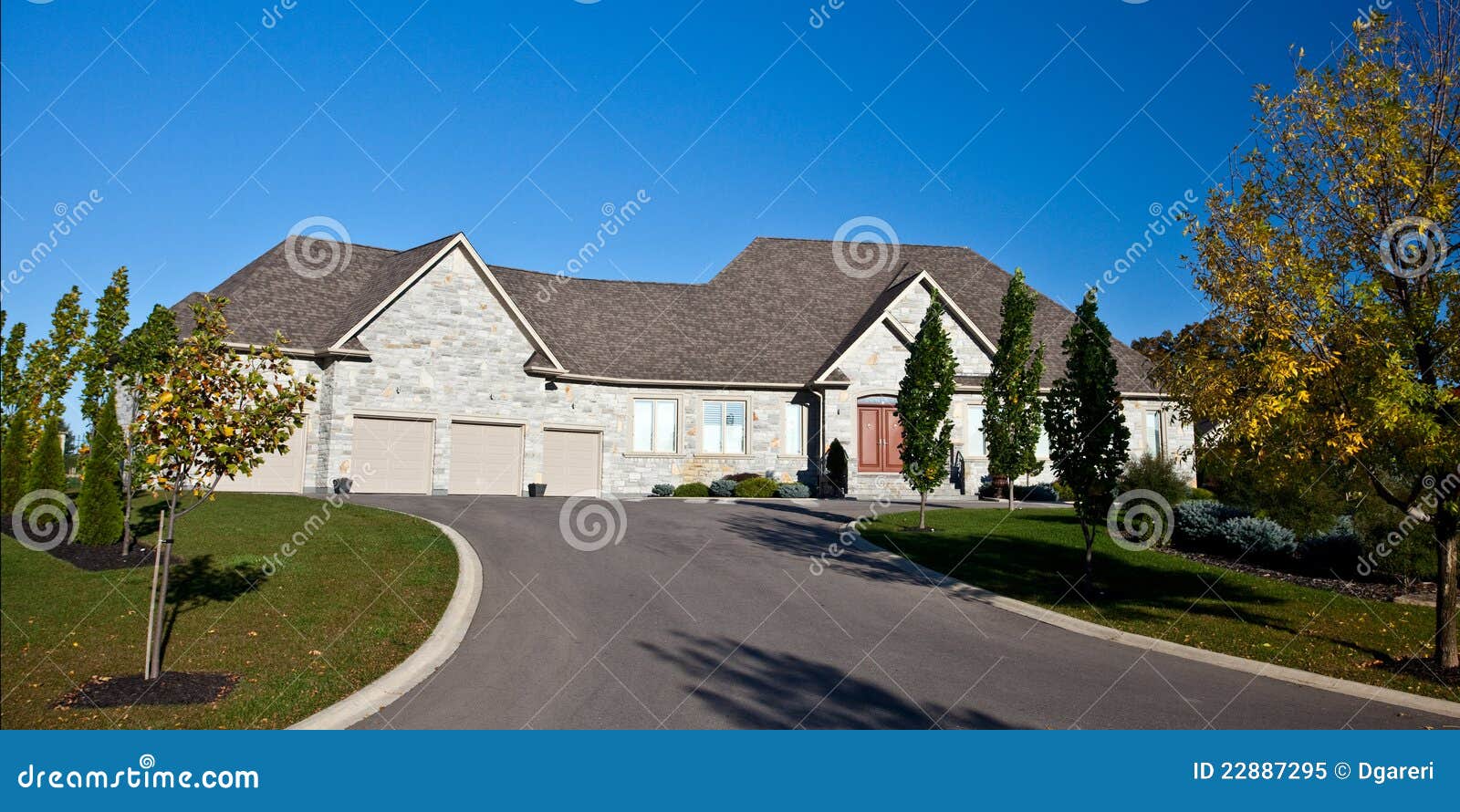 Large Homes stock image. Image of yard, home, front, exterior - 22887295