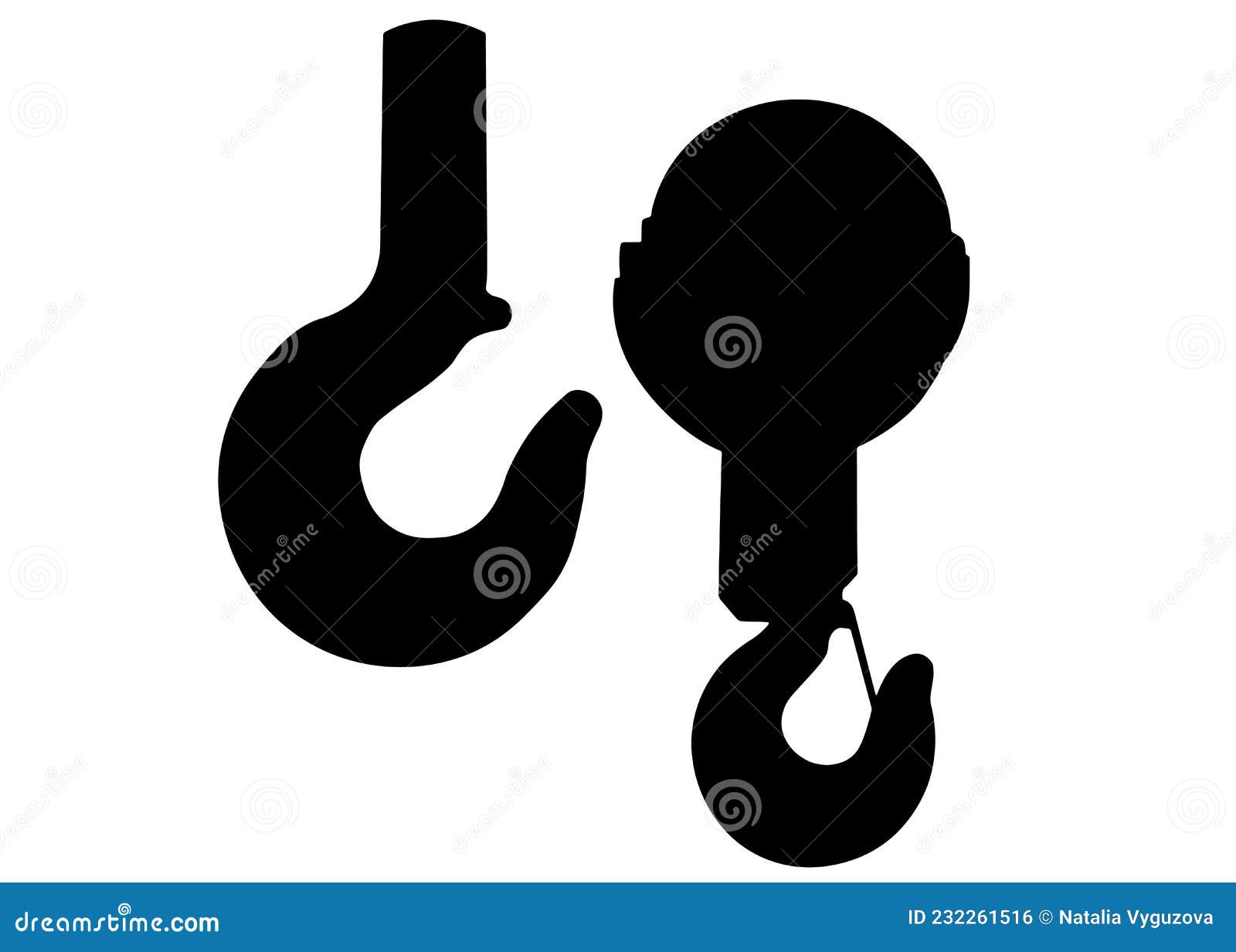 Large Hook for Lifting Weights. Stock Vector - Illustration of weights ...