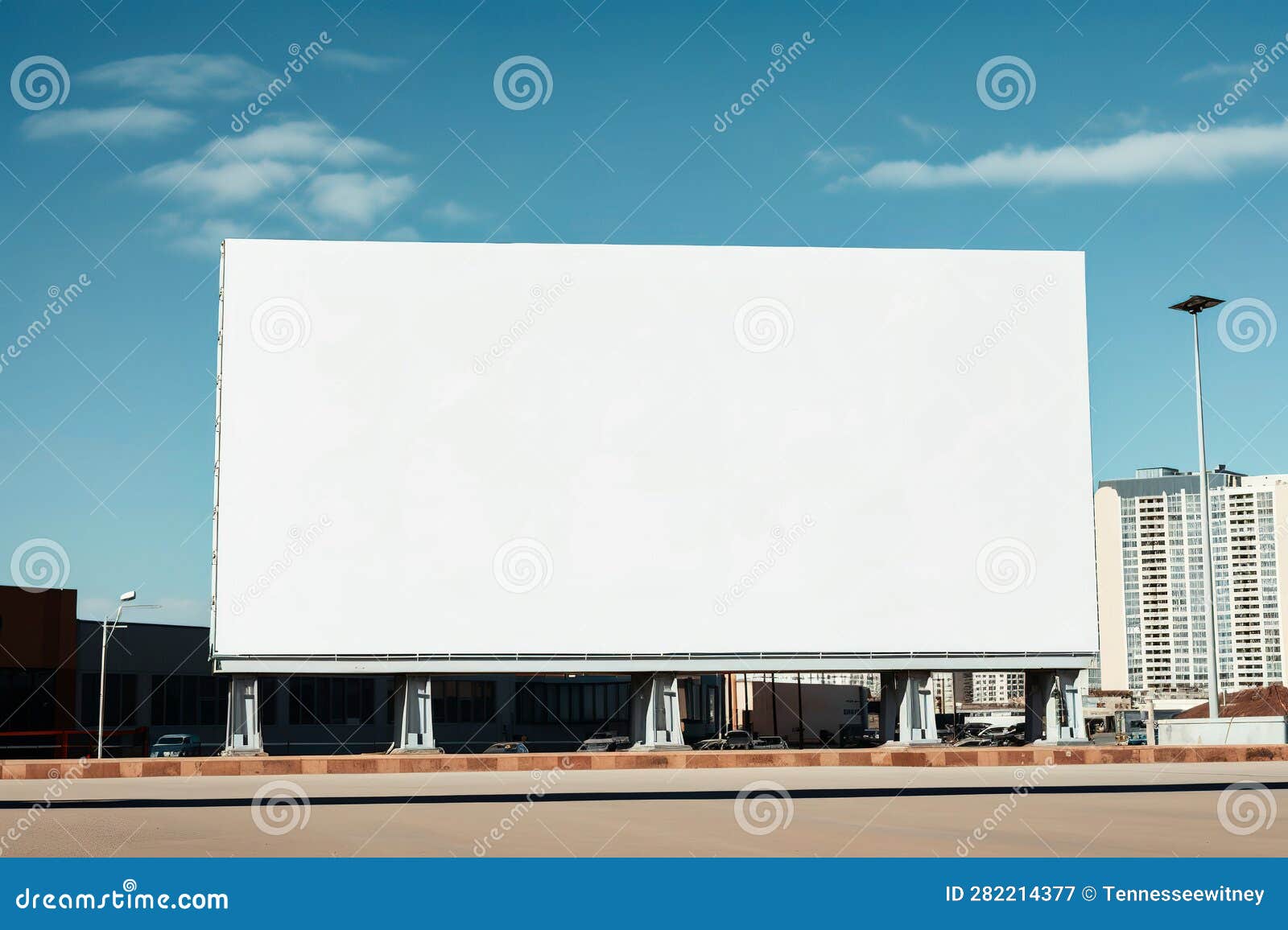Large Horizontal Billboard Mockup with Blank Empty Copy Space for ...