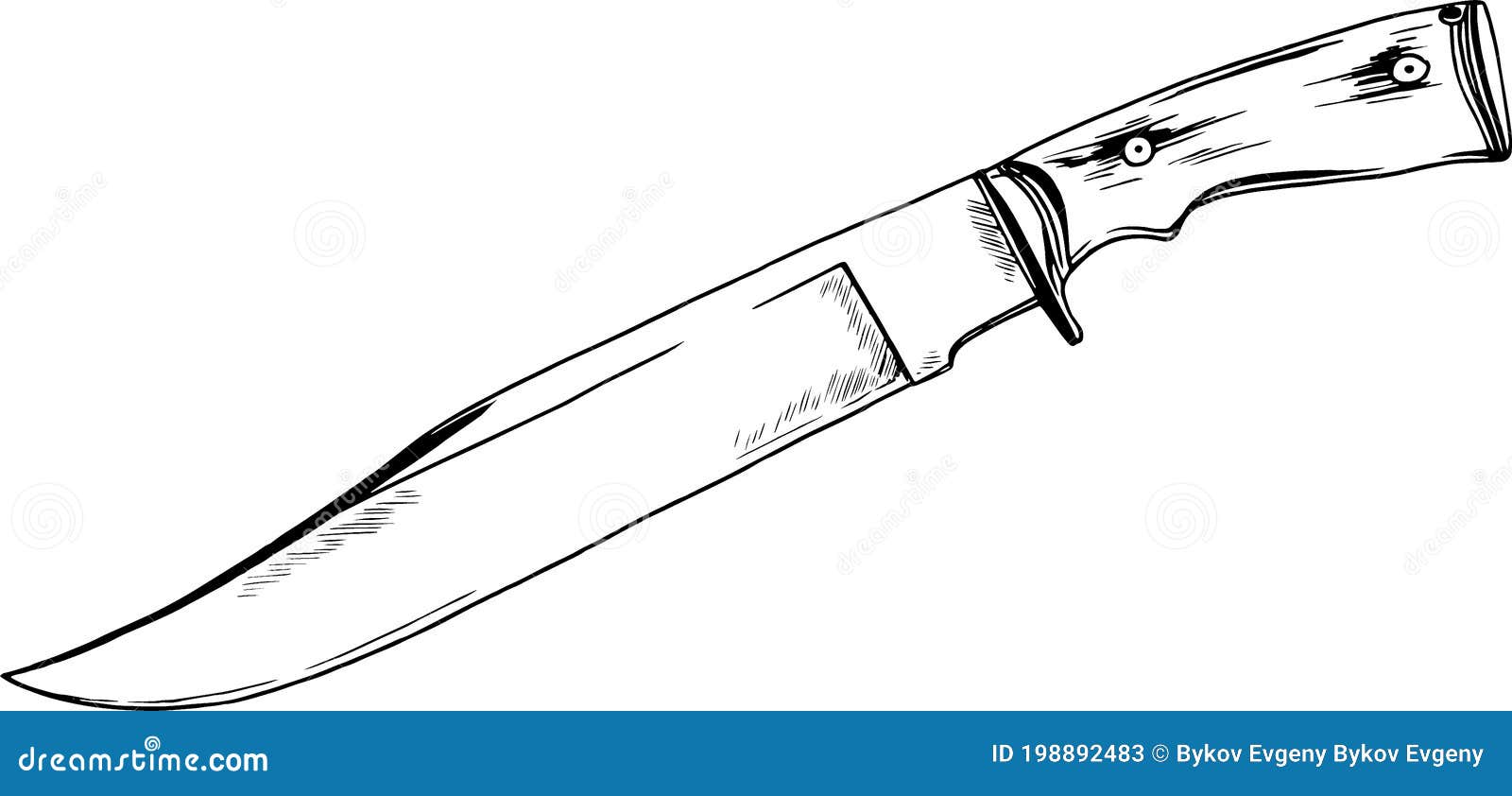 How To Draw A Hunting Knife