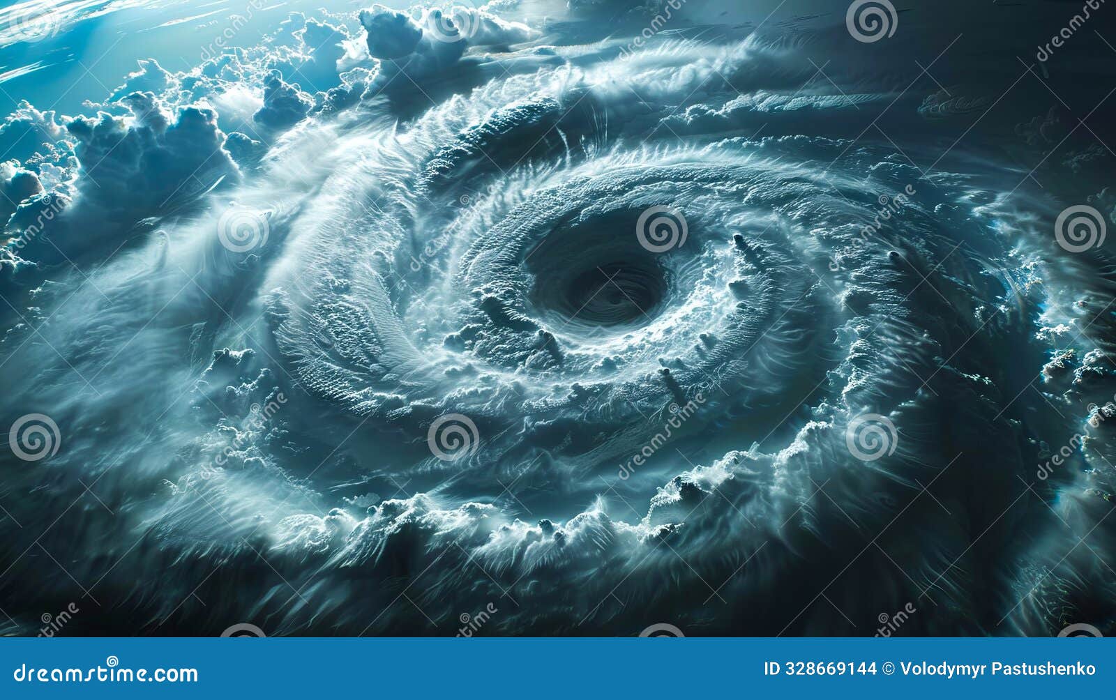 A Large Hurricane is Seen from Space Stock Photo - Image of white ...