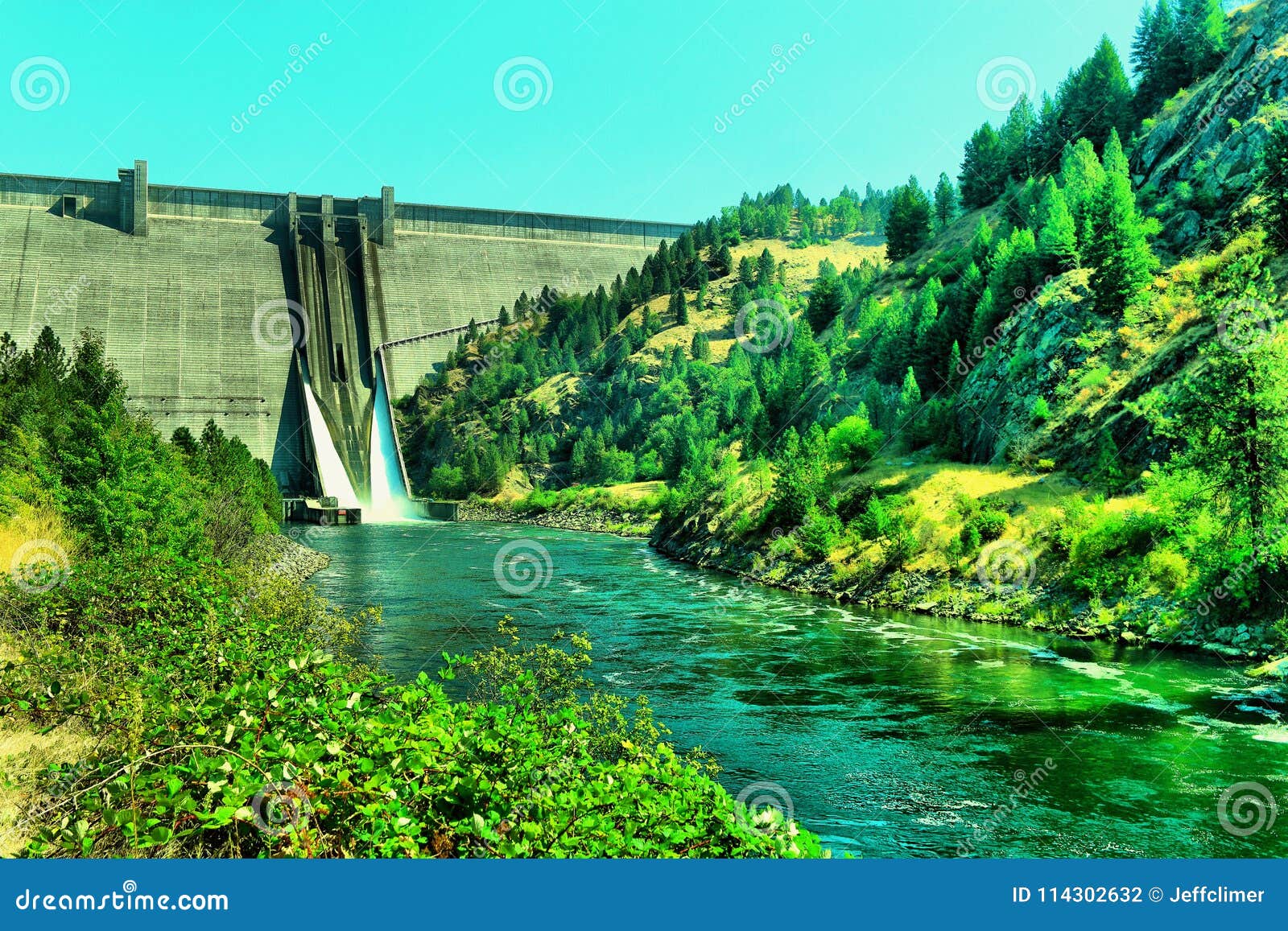Hydropower stock photo. Image of hydropower, large, idaho - 114302632