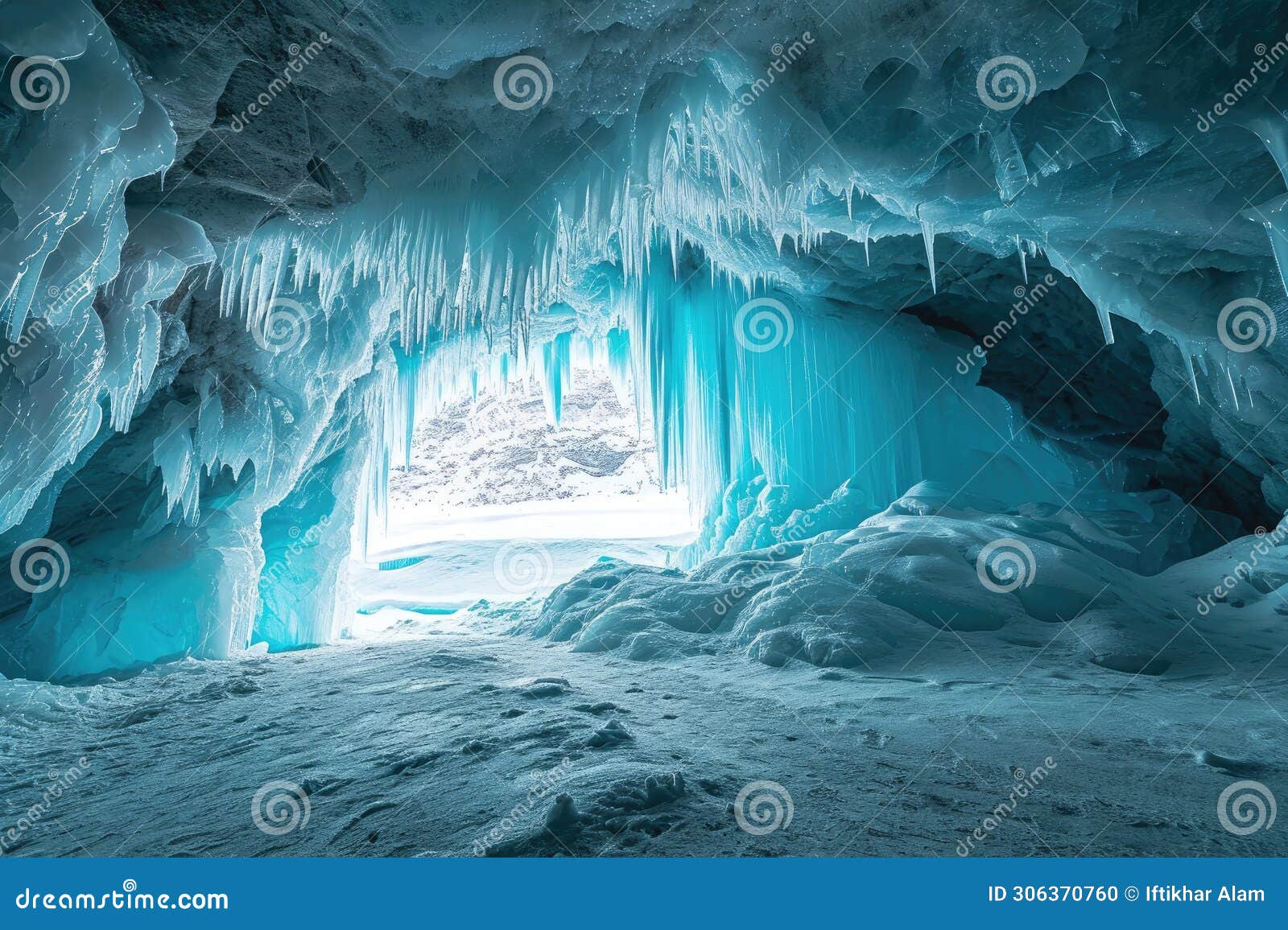 A Large Ice Cave, Formed by the Accumulation of Ice Over Time ...