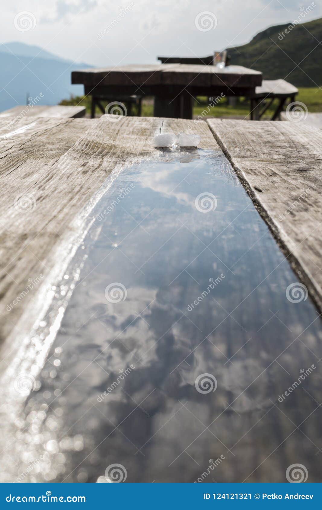 A Large Ice Hail in the Mountain, Shot after a Summer Storm Stock Image ...