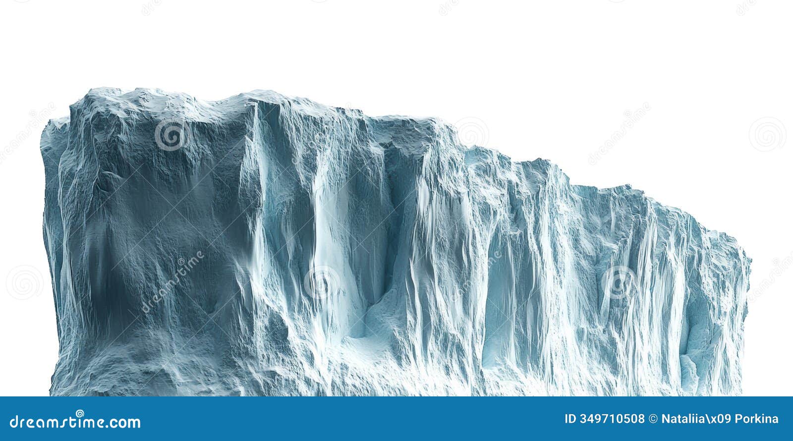 Large Iceberg Cliff Formation Isolated on Transparent Background Stock ...