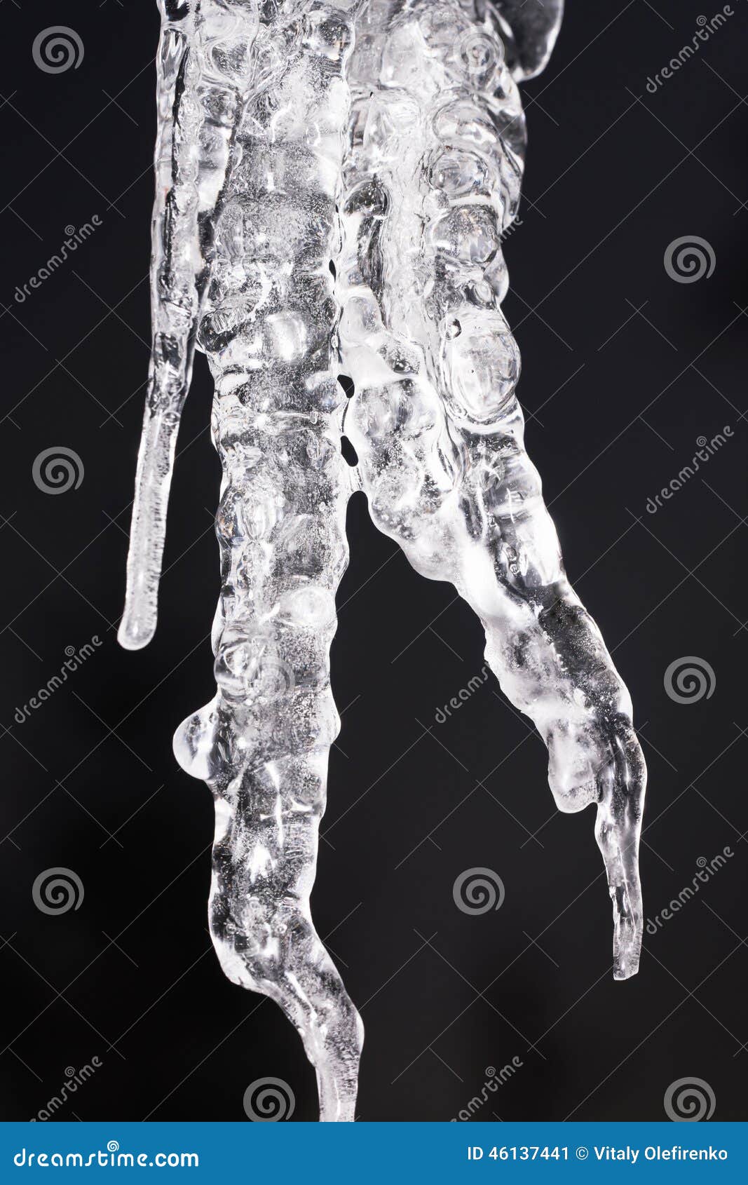 Large icicle in December5 stock image. Image of closeup - 46137441
