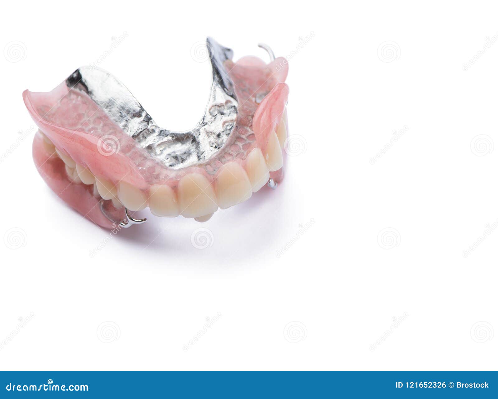 Large Image of a Modern Denture on a White Background Stock Photo ...