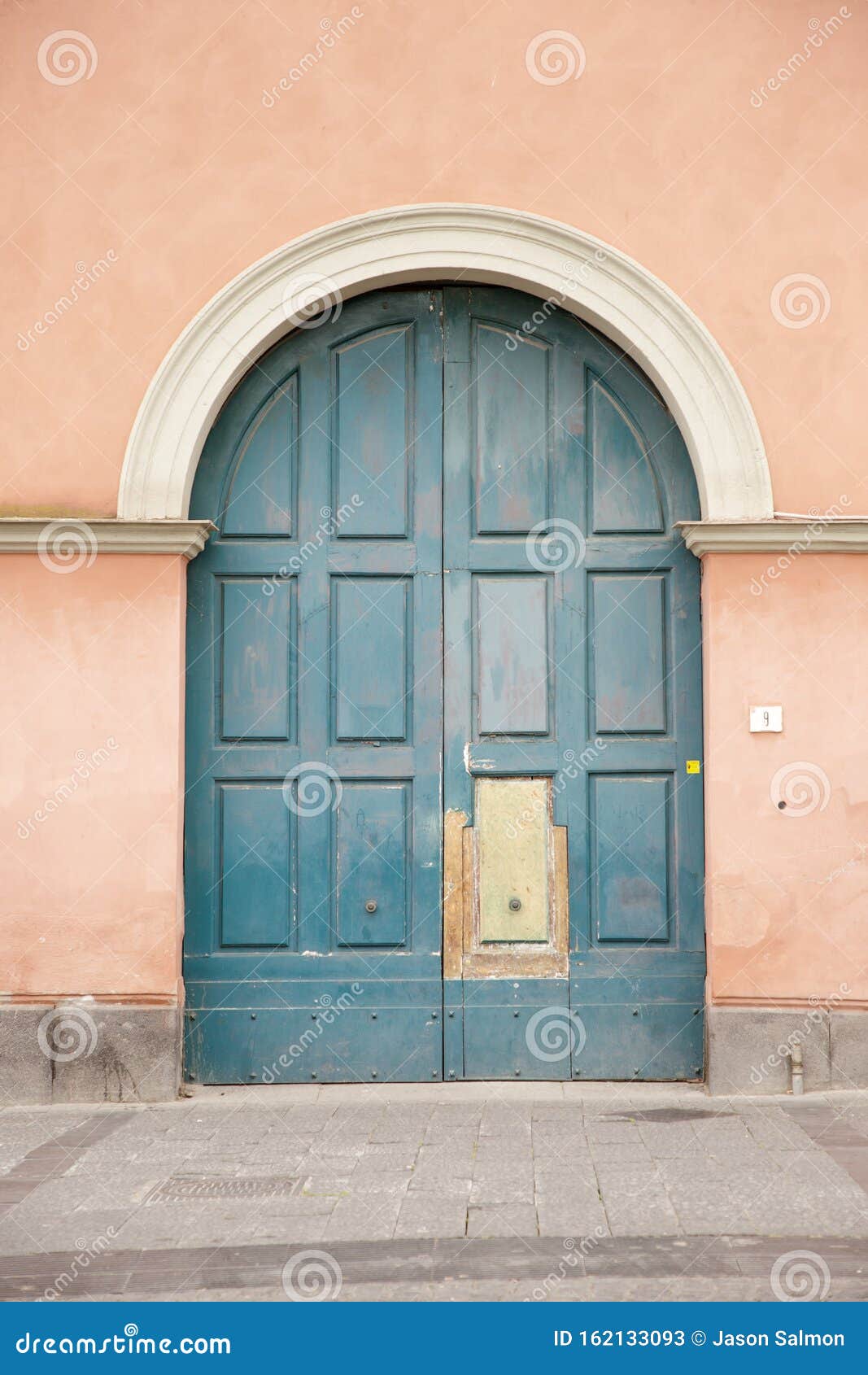 Large imposing door stock image. Image of entry, weathered - 162133093