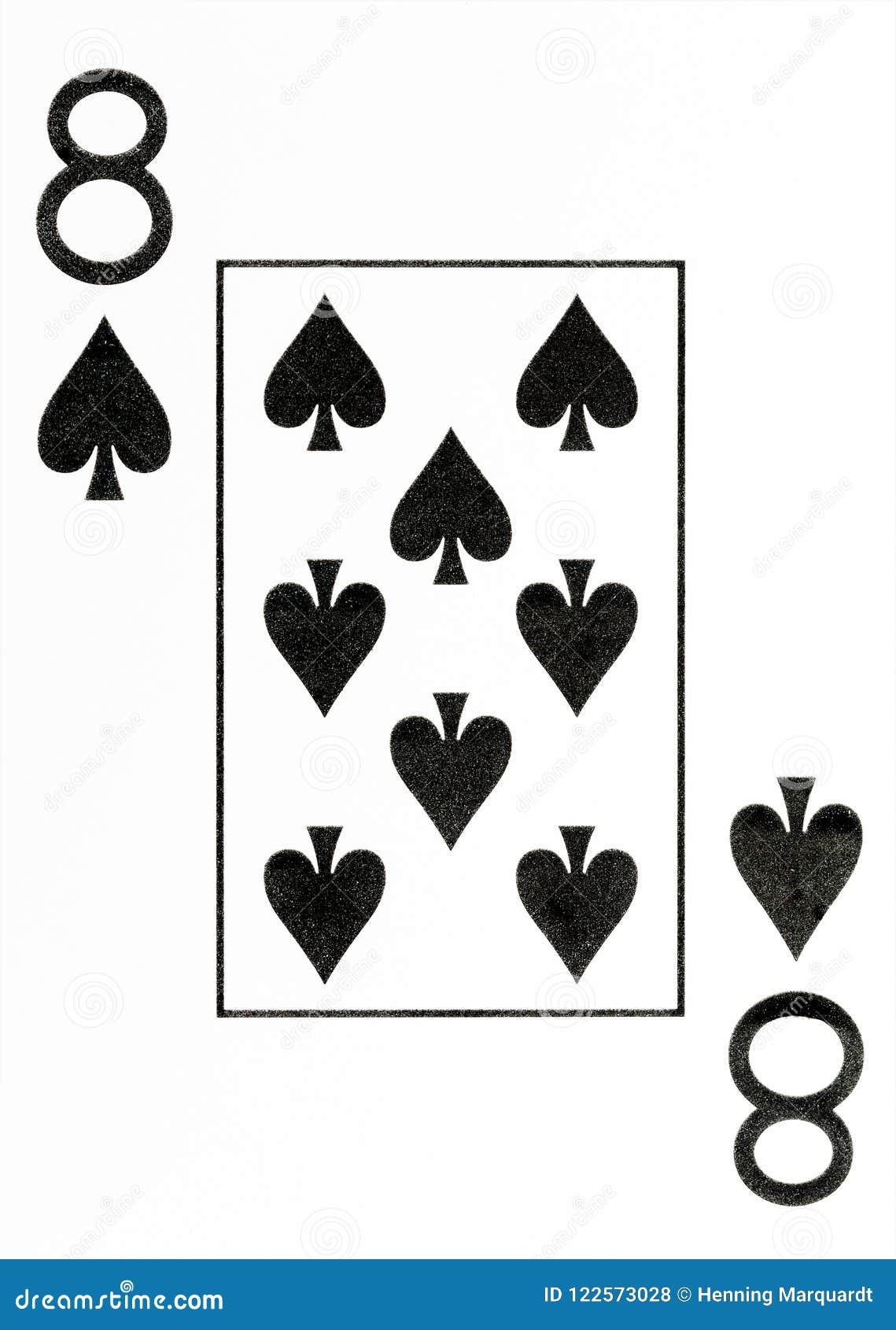 Large Index Playing Card 8 of Spades Stock Photo - Image of lady, bank ...
