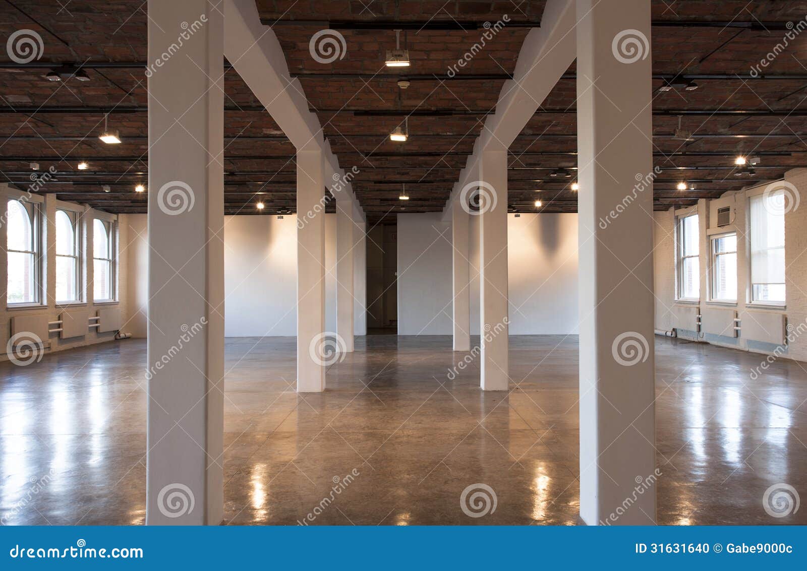 Large Indoor Building Interior Stock Photo - Image of hallway, interior ...