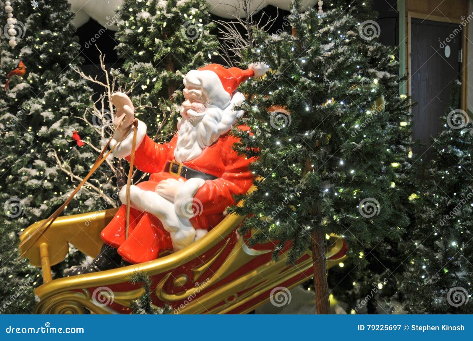 Large Indoor Santa Christmas Display Stock Image - Image of large ...