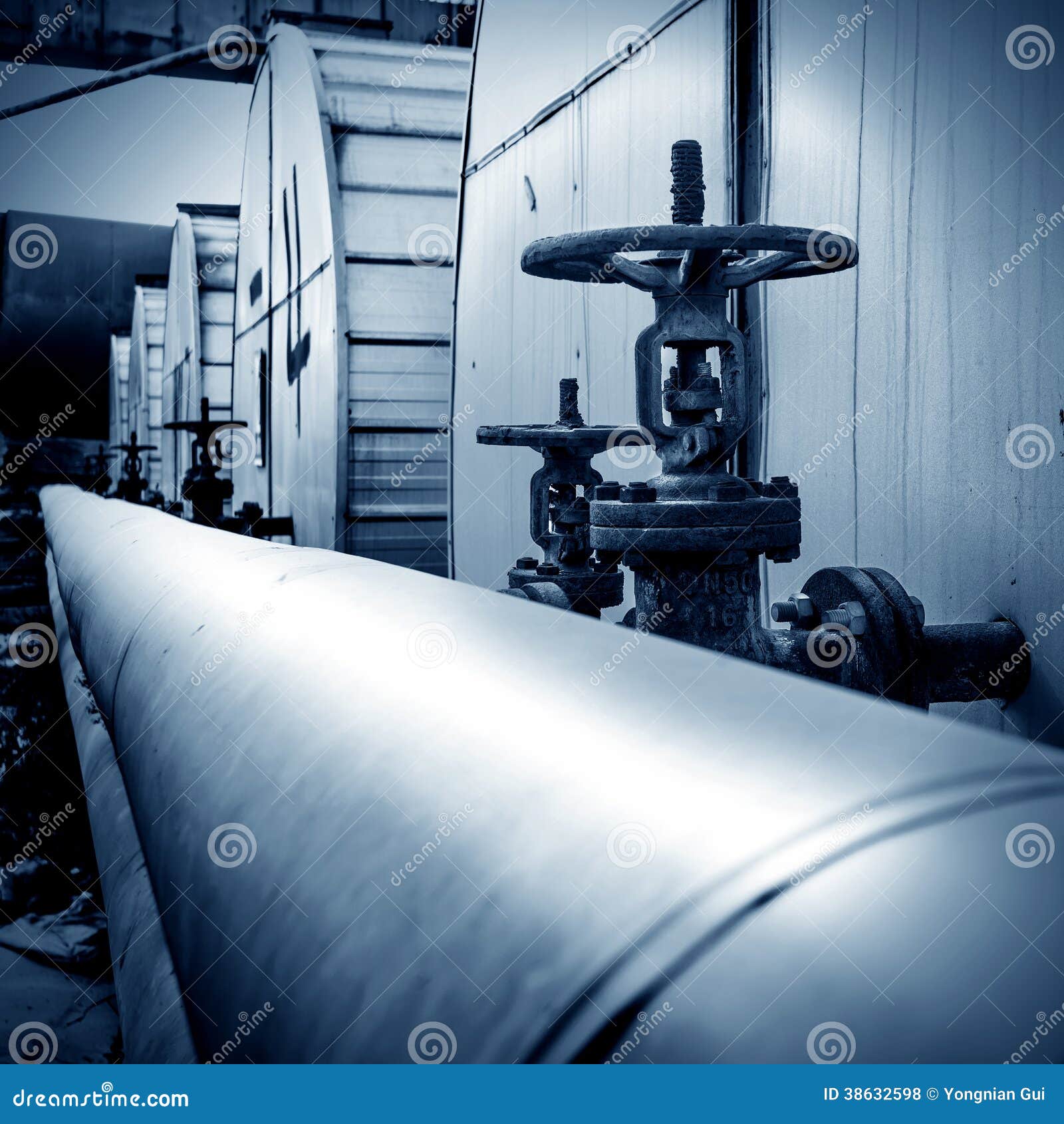 Large industrial boilers stock photo. Image of building - 38632598