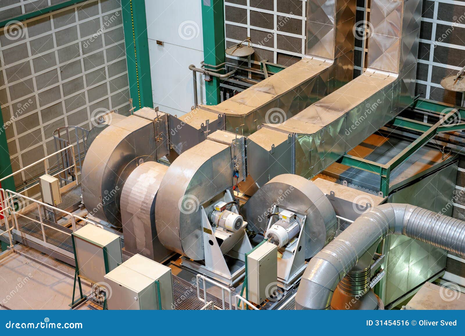 Large Industrial Interior with Power Generator Stock Photo - Image of ...