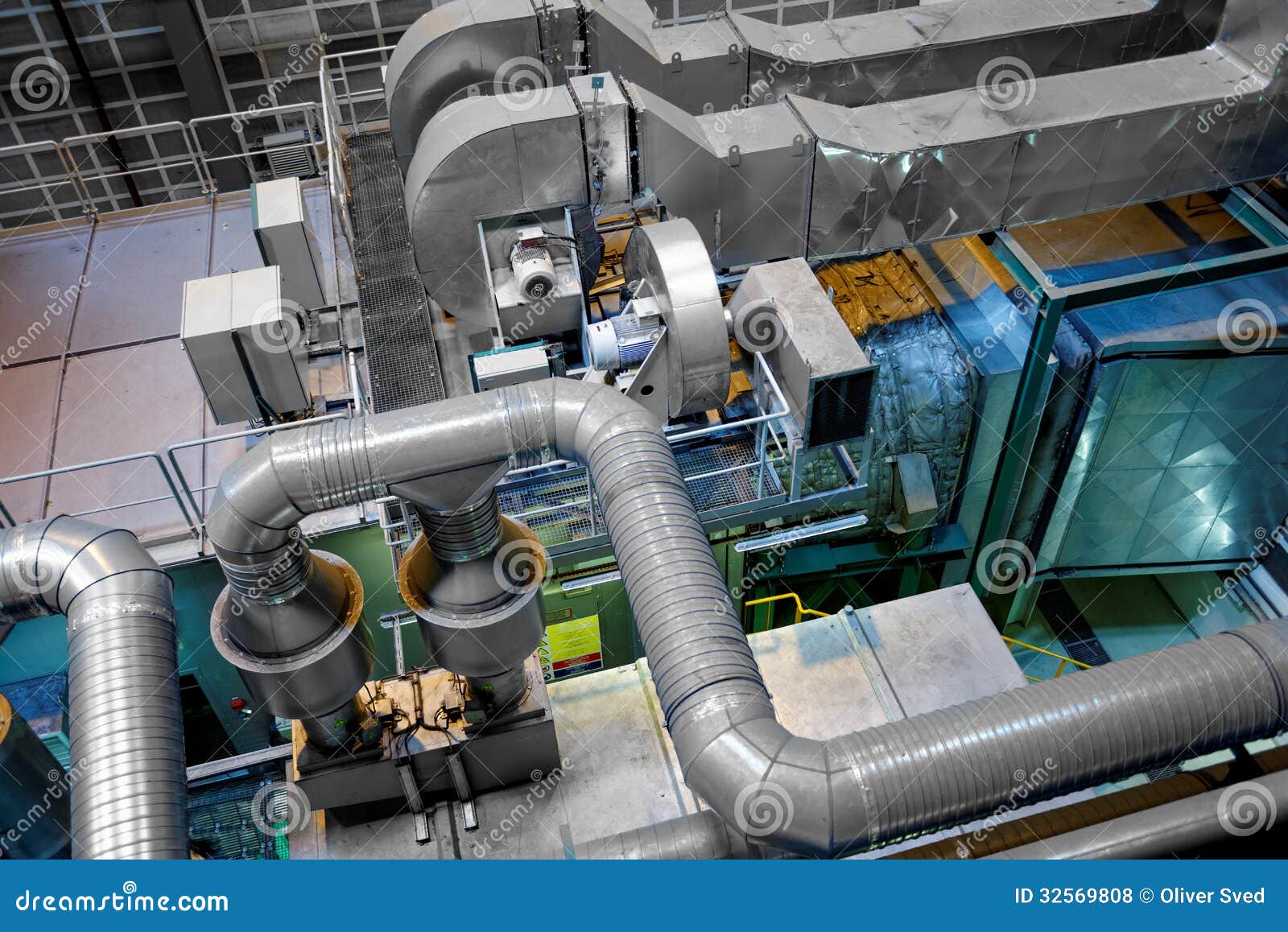 Large Industrial Interior with Power Generator Stock Photo - Image of ...