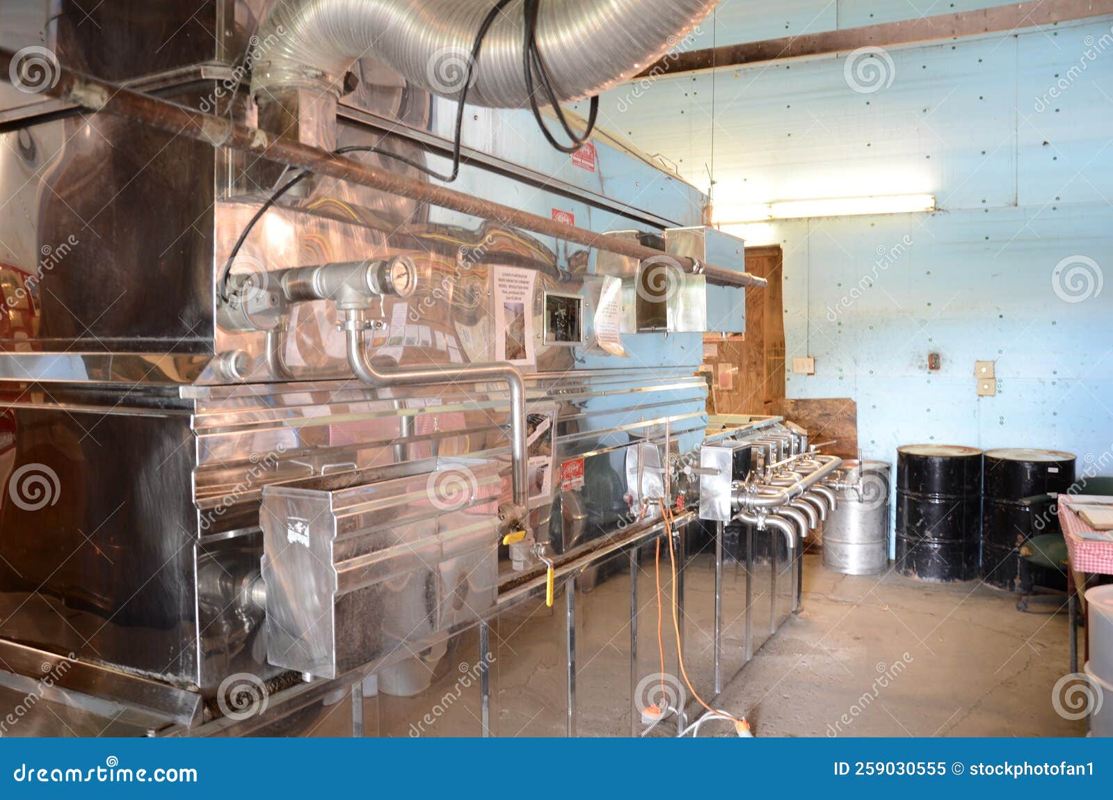 Large Industrial Machine or Process for Making Maple Syrup Stock Image ...