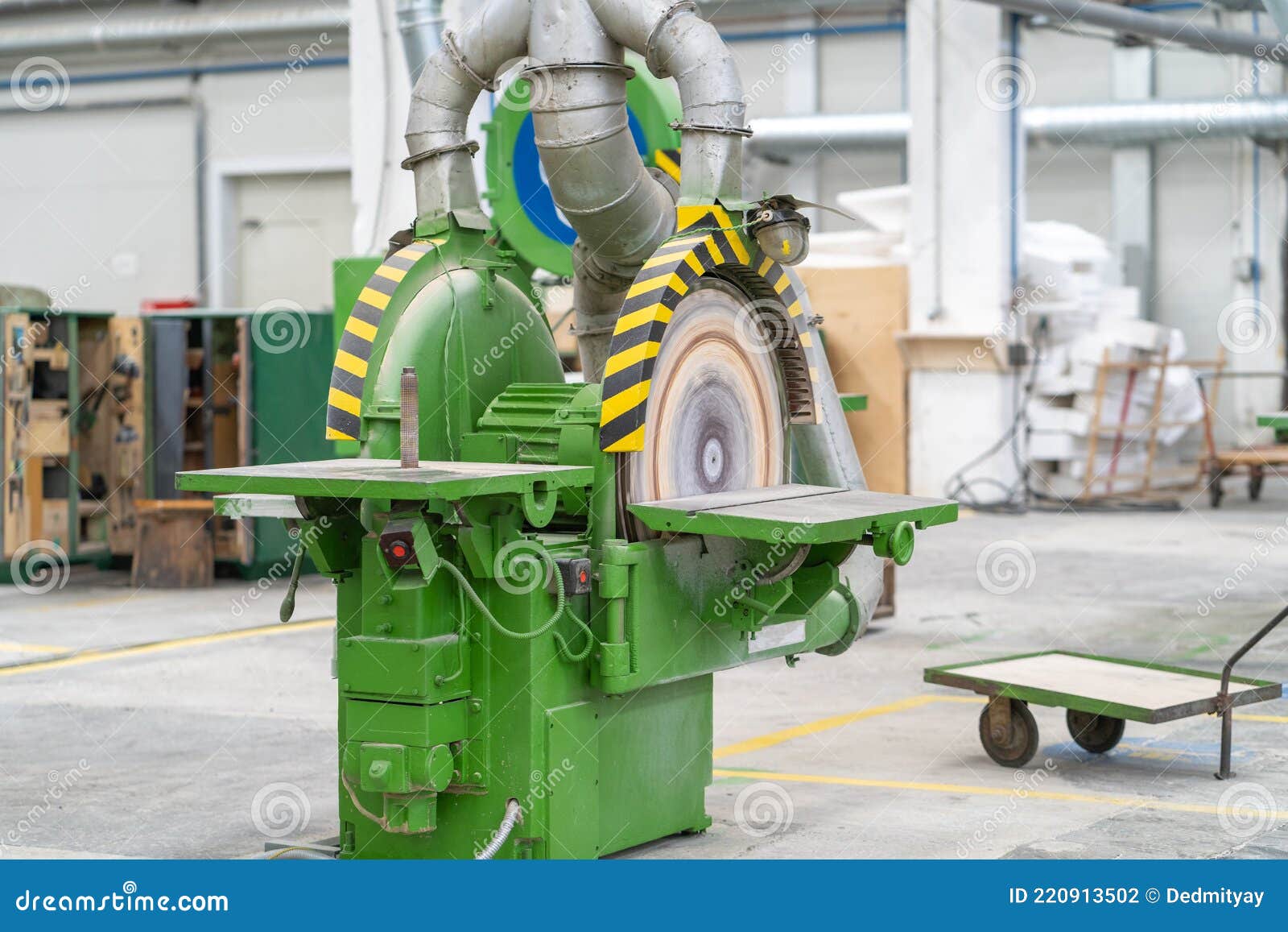 Large Industrial Machine for Processing Wood in Workshop of Woodworking ...
