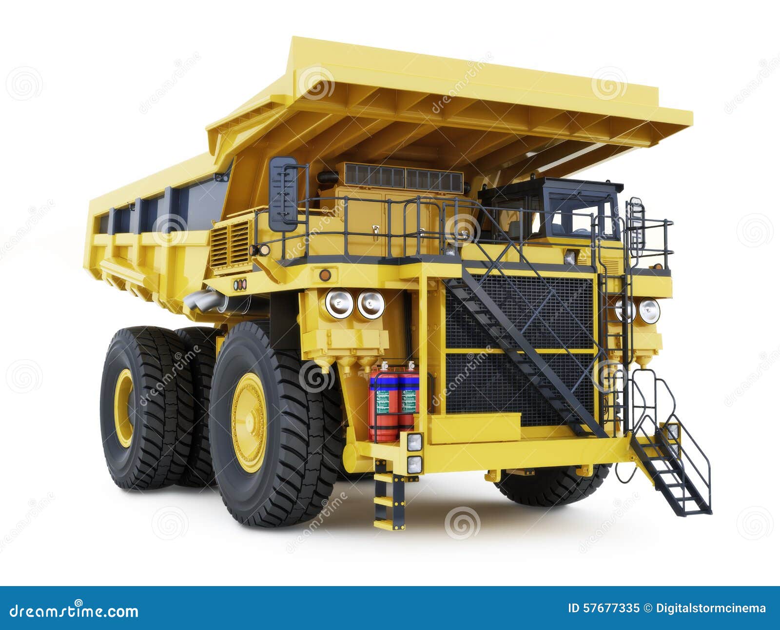 Large Industrial Mining Dump Truck on an White Background. Stock ...