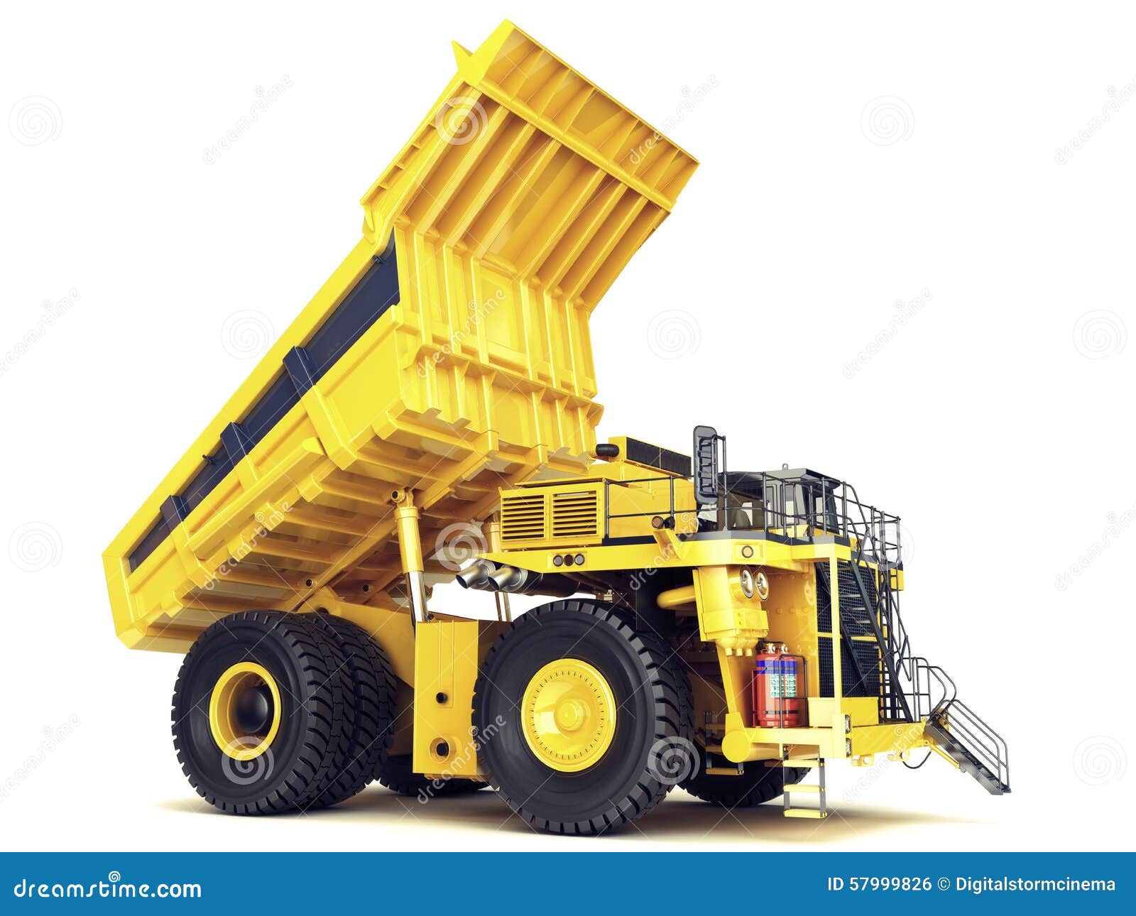 Large Industrial Mining Dump Truck on an White Background. Stock ...