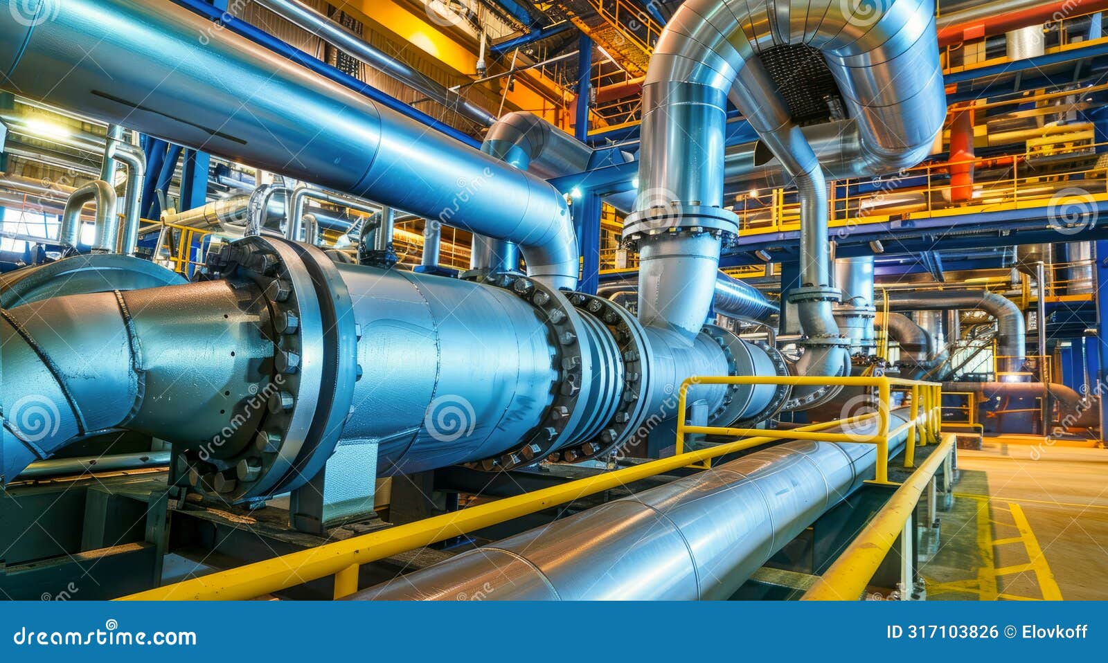 A Large Industrial Pipe System in a Refinery with Advanced Technology ...