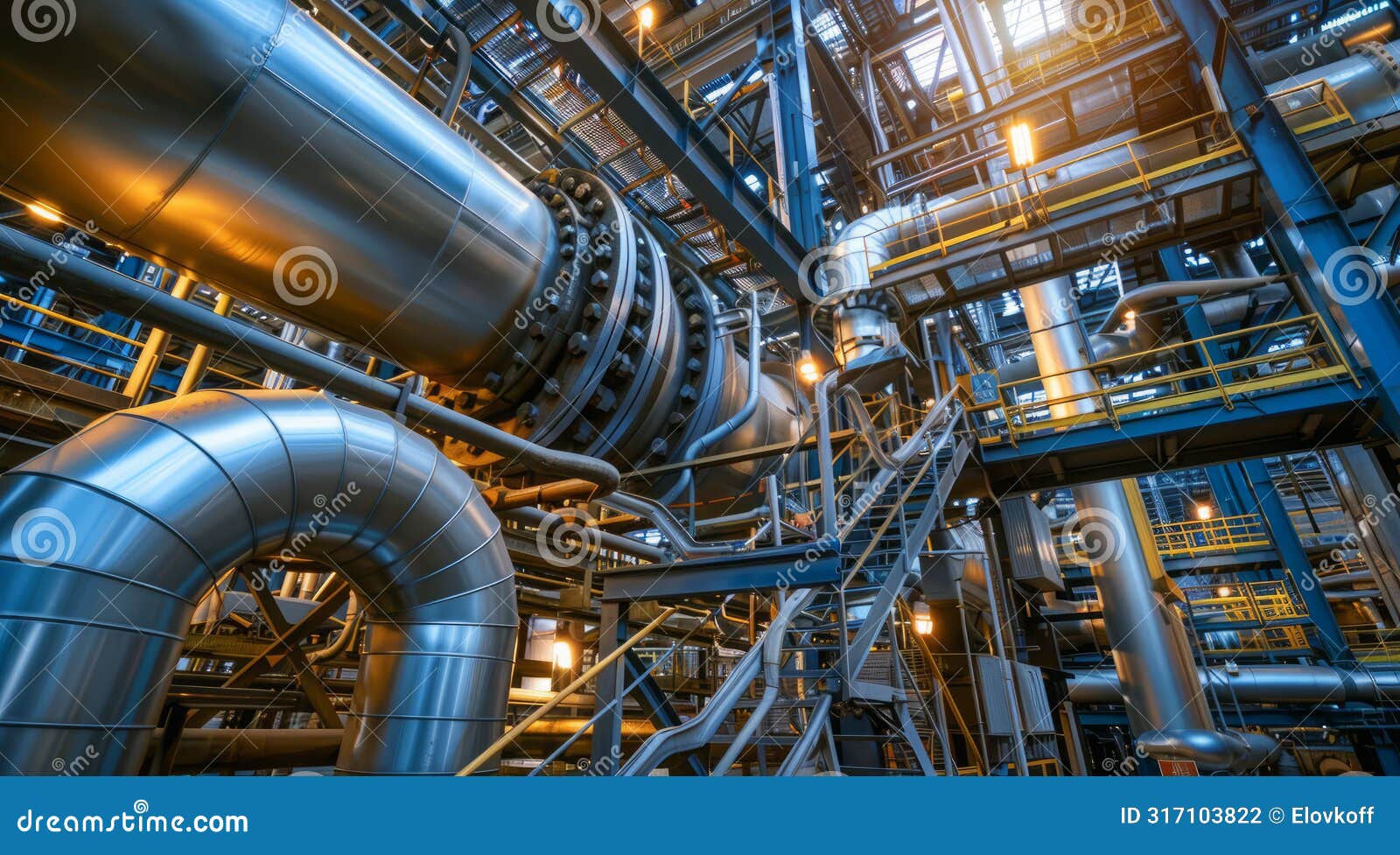 A Large Industrial Pipe System in a Refinery with Advanced Technology ...