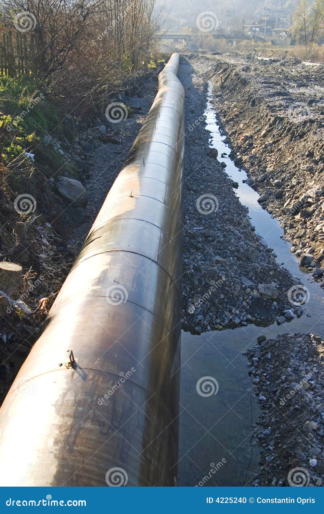 Large industrial pipeline stock photo. Image of steel - 4225240