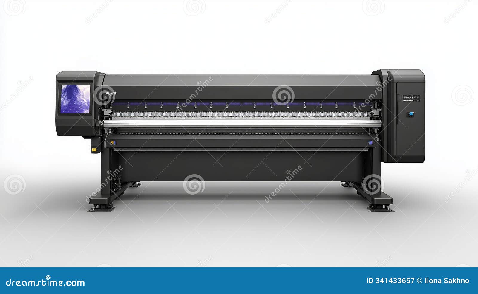 Large Industrial Printer on White Background, Showcasing Advanced ...