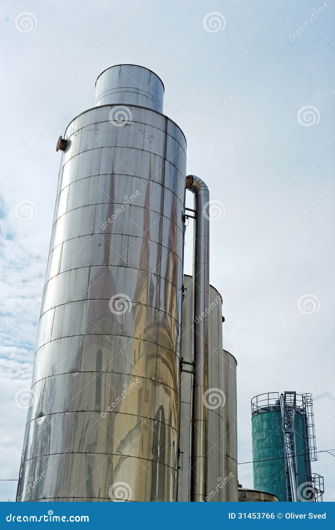 Large Industrial Silo Outdoors Stock Photo - Image of grain, large ...