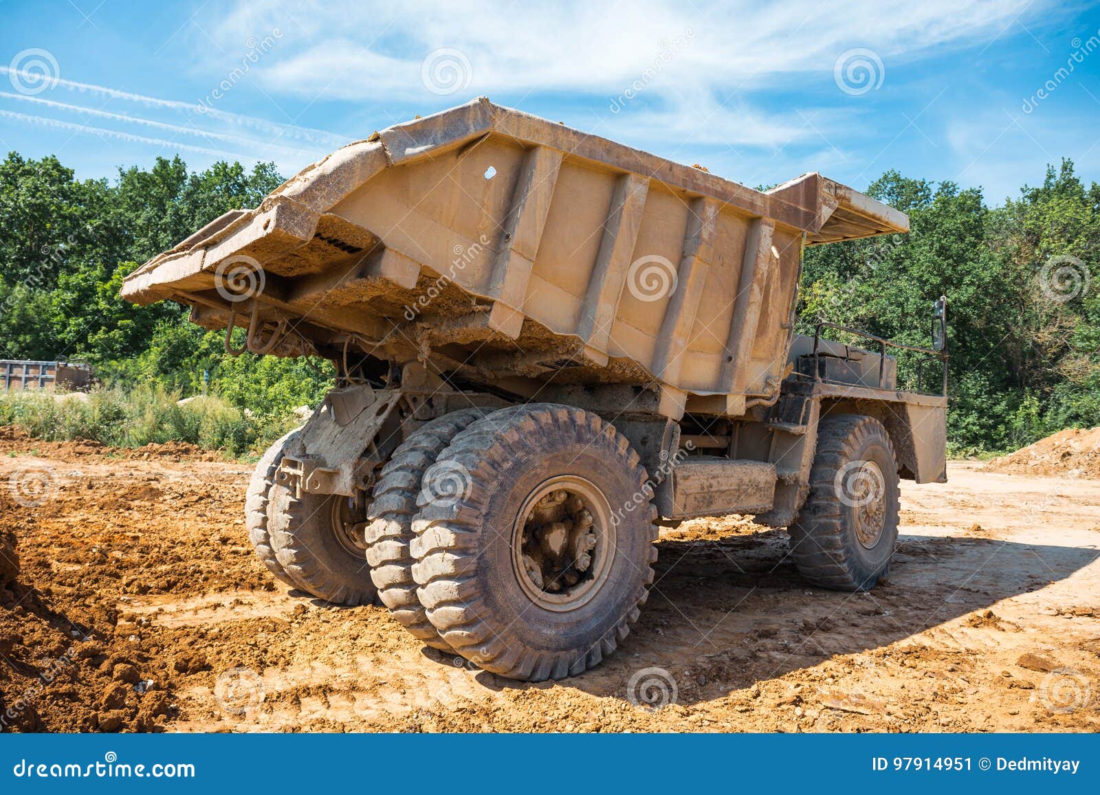 Large Industrial Truck, Quarry Mining Mineral Stock Image - Image of ...