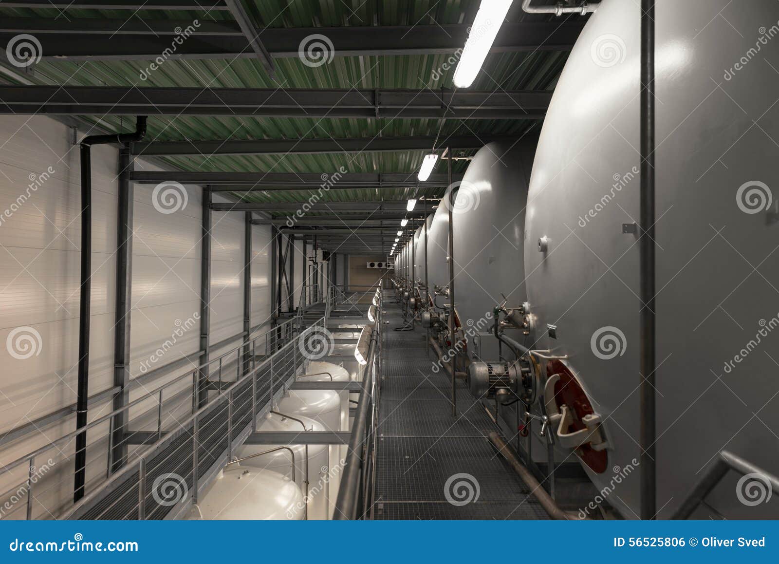 Large Industrial White Silos in Modern Factory Stock Photo - Image of ...