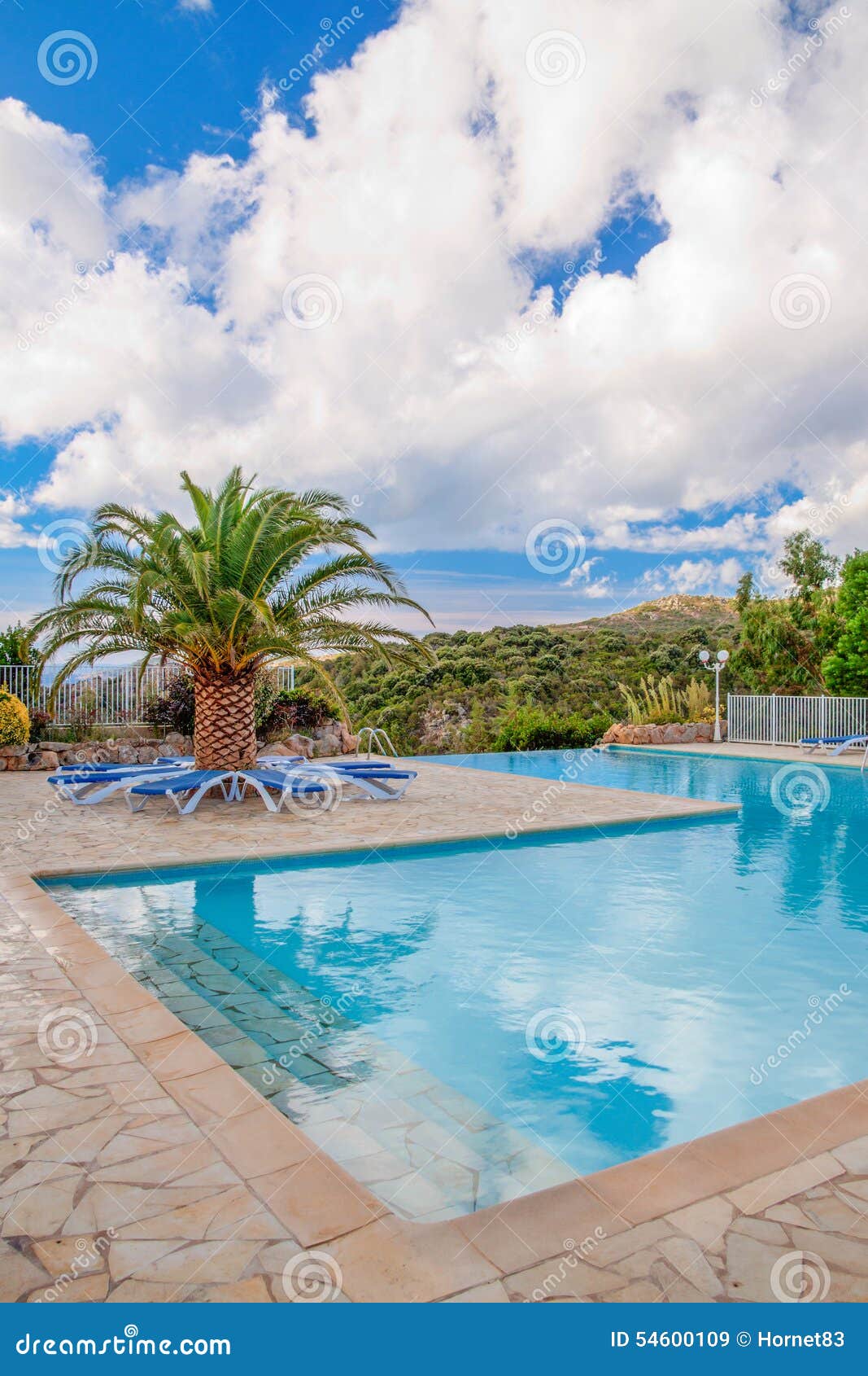 Large infinity pool stock image. Image of beach, summer - 54600109