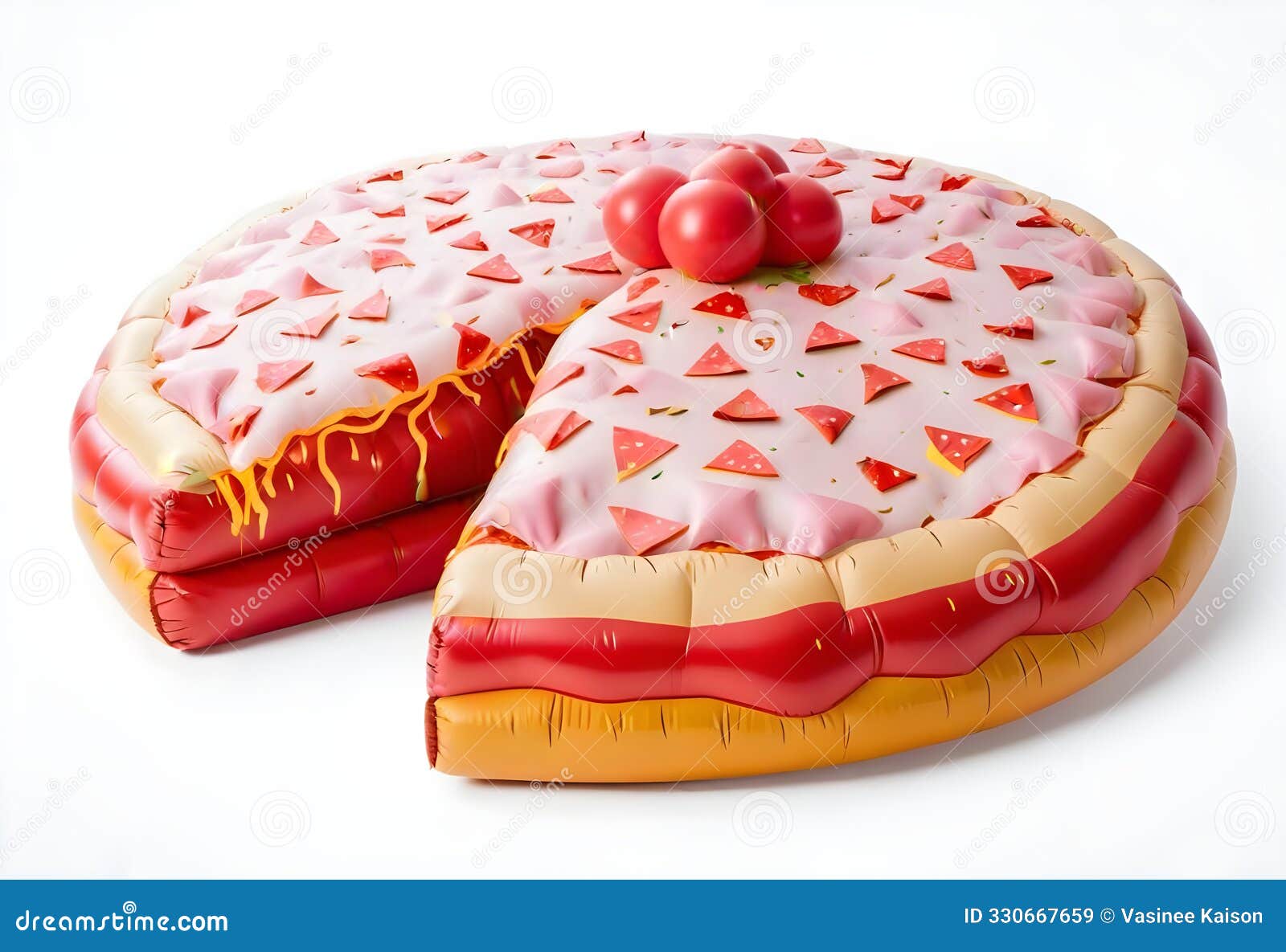 A Large, Inflatable Pool Float Designed To Look Like a Slice of Pizza ...