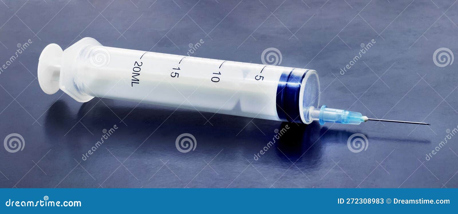 Large Injection Syringe on a Dark Background Stock Image - Image of ...