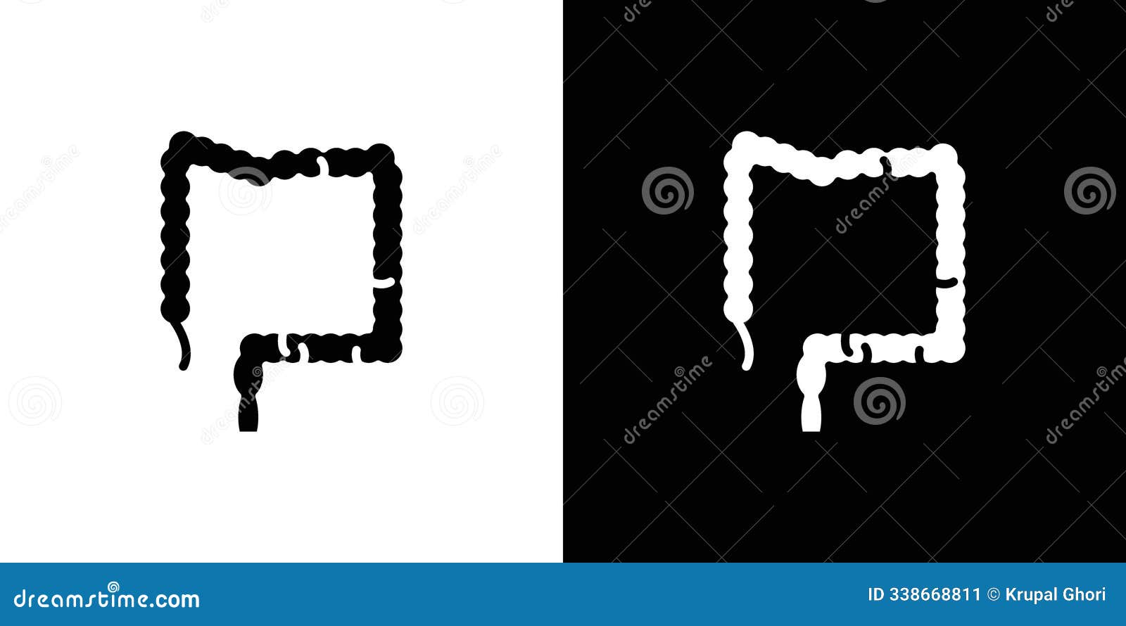 Large Intestine Icon Art Design Illustration Stock Vector ...