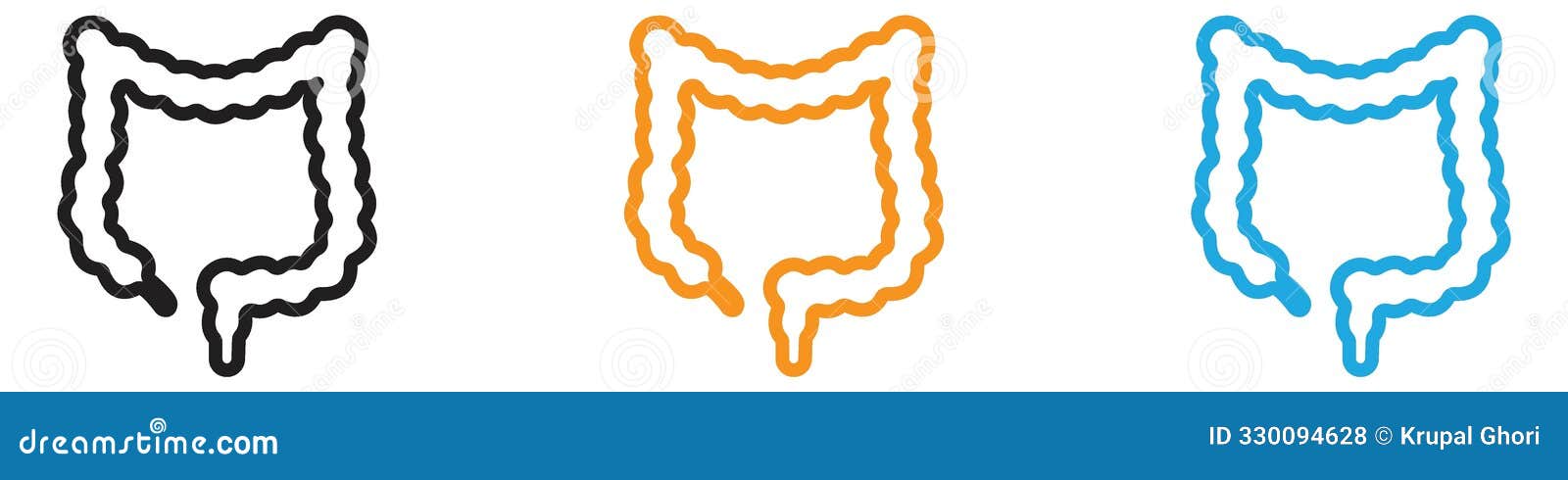 Intestine Icon. Bowel Symbol. Human Anatomy, Guts Or Intestinal Tract ...