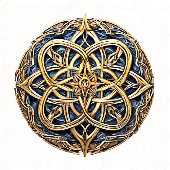 A Large and Intricate Celtic Knot Design with Interlocking Loop Stock ...