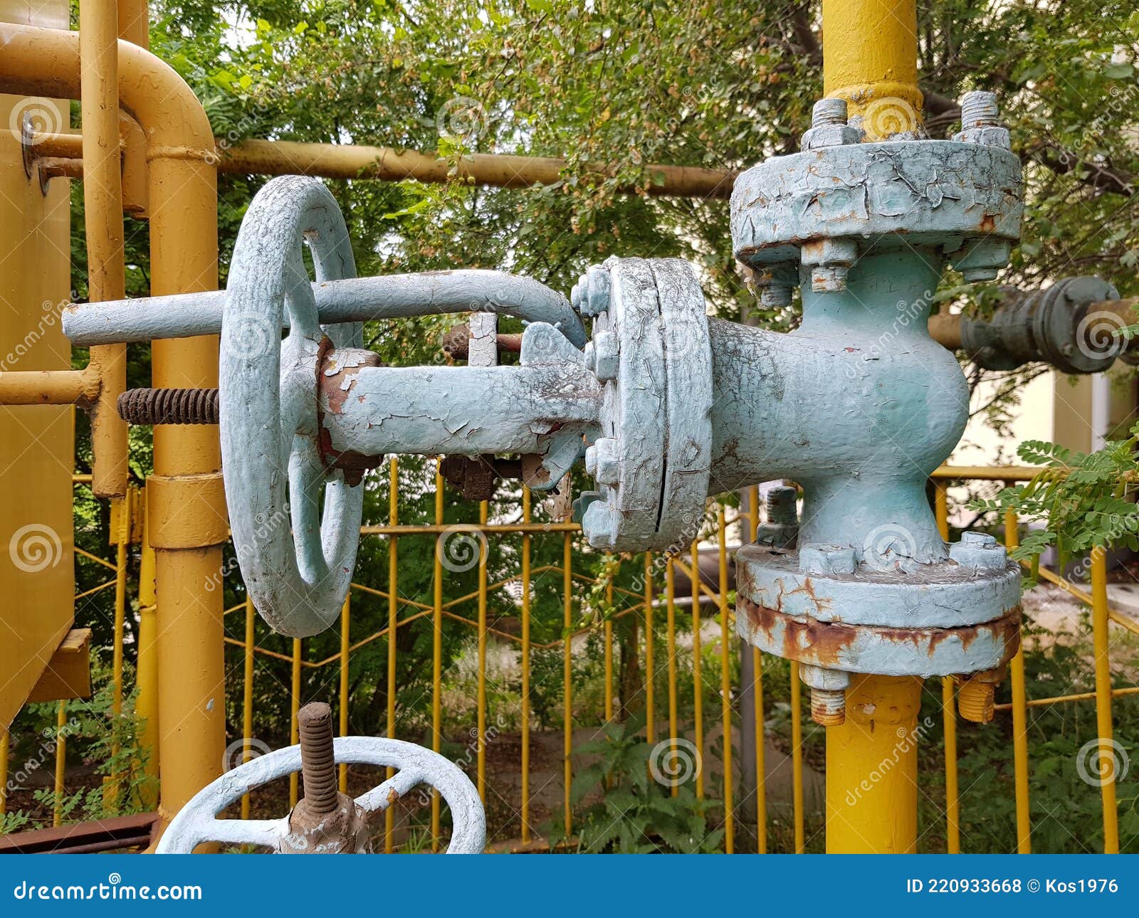 Large Iron Gas Valve on a Pipe Stock Photo - Image of history, outdoor ...