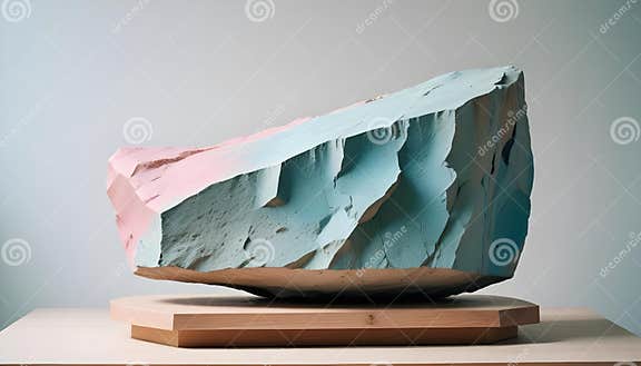 A Large, Irregular-shaped Rock Formation with a Flat, Stock ...