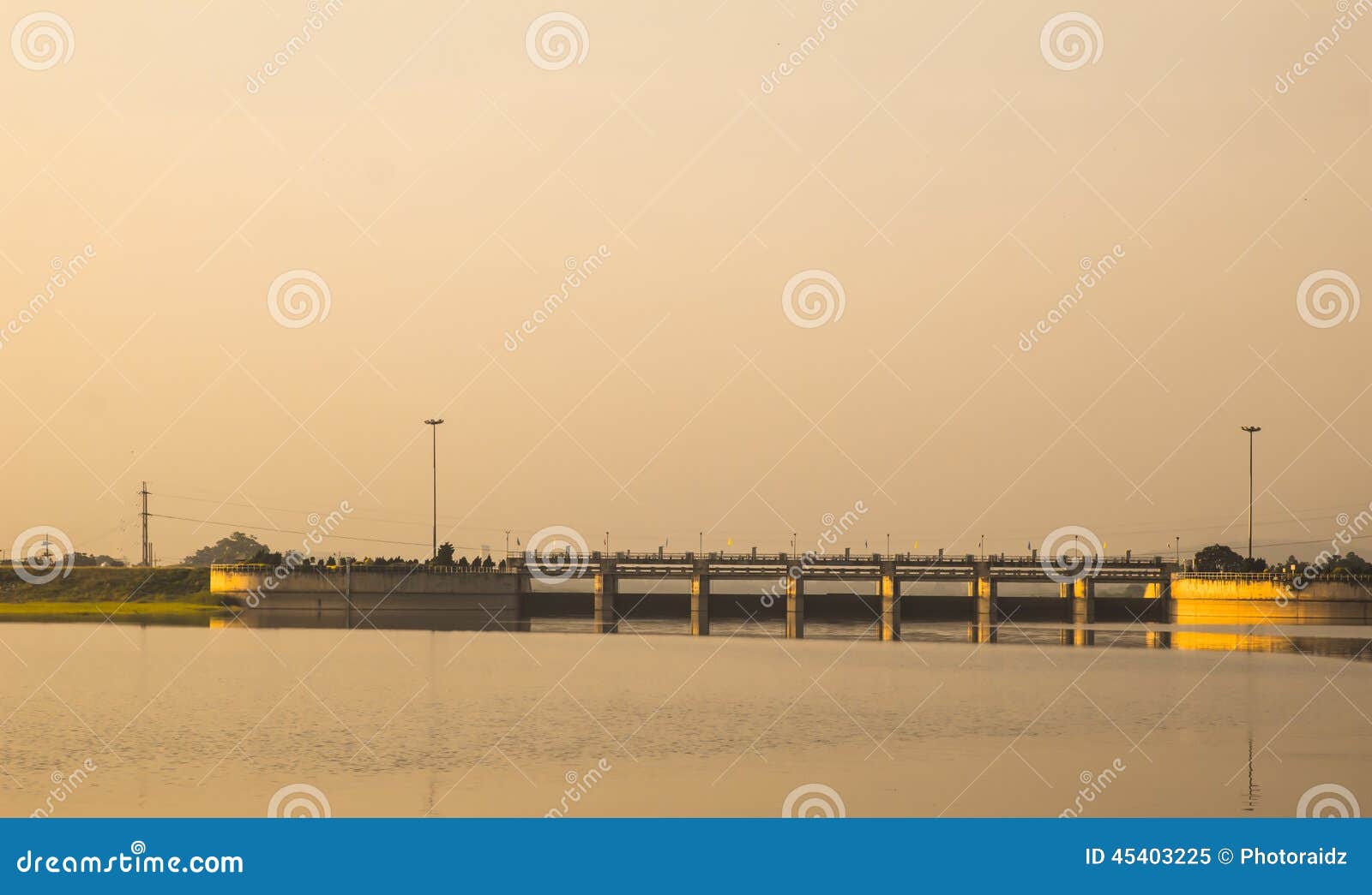 Large Irrigation dam stock image. Image of environmental - 45403225
